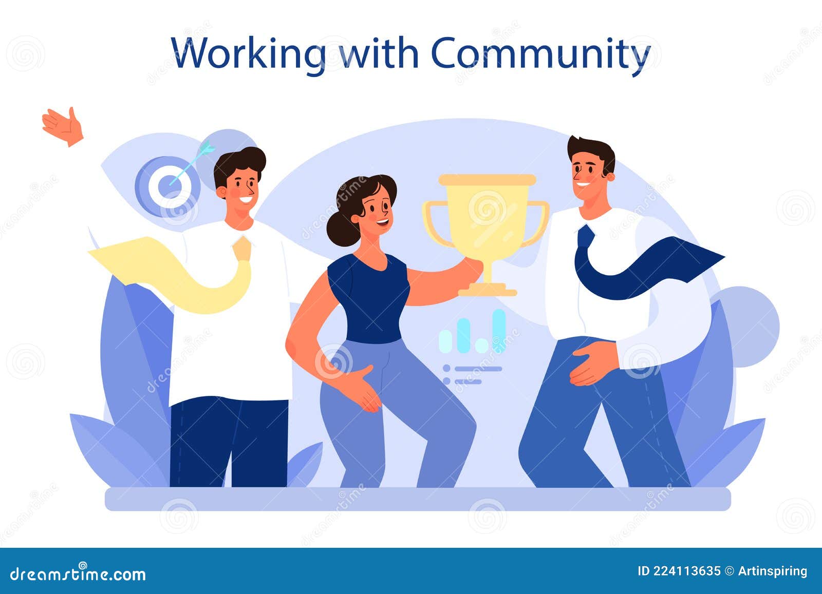 Community Working Concept. Team Building, Group of People Work Stock ...