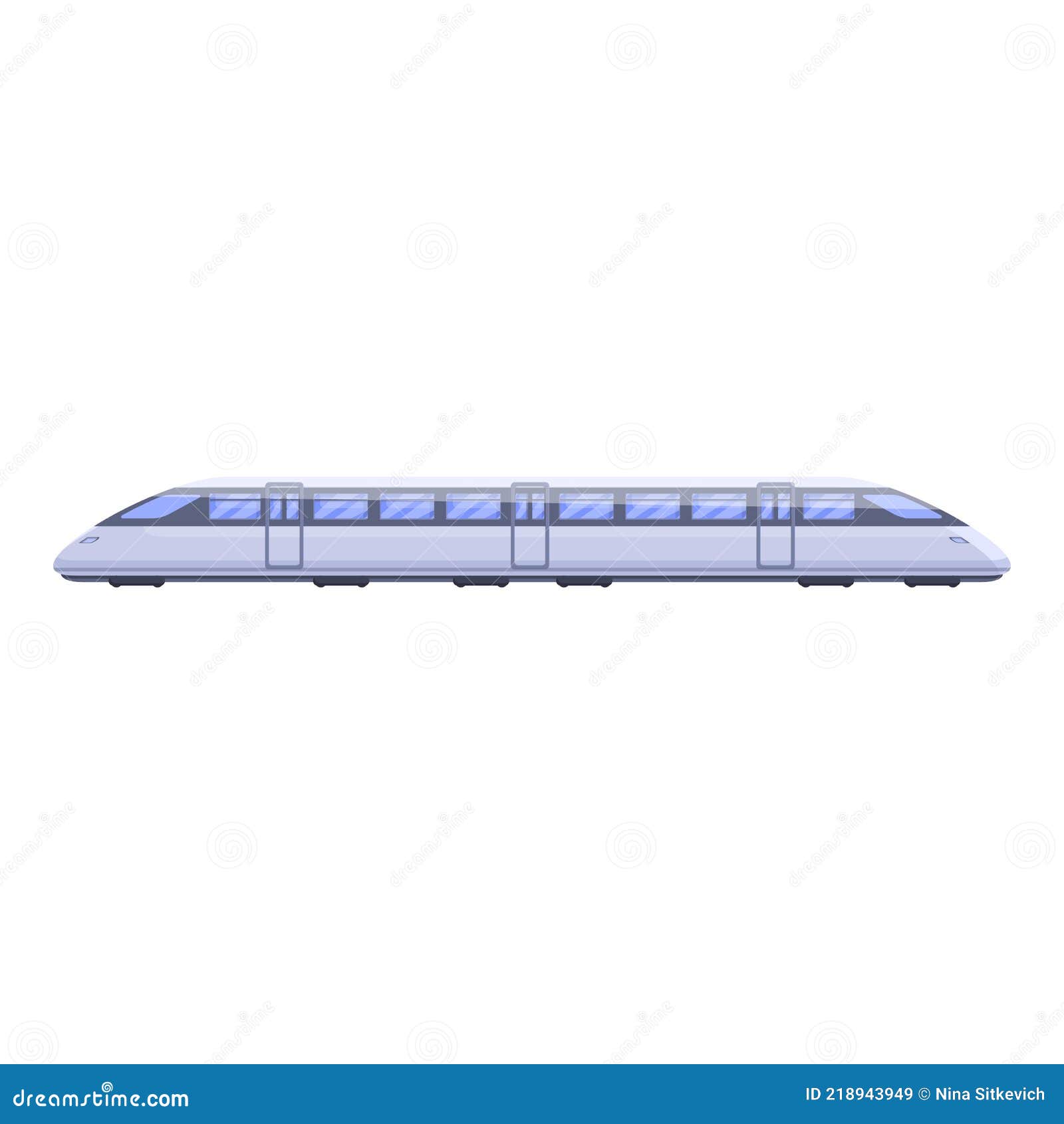 Commuter Fast Train Icon, Cartoon Style Stock Vector - Illustration of ...