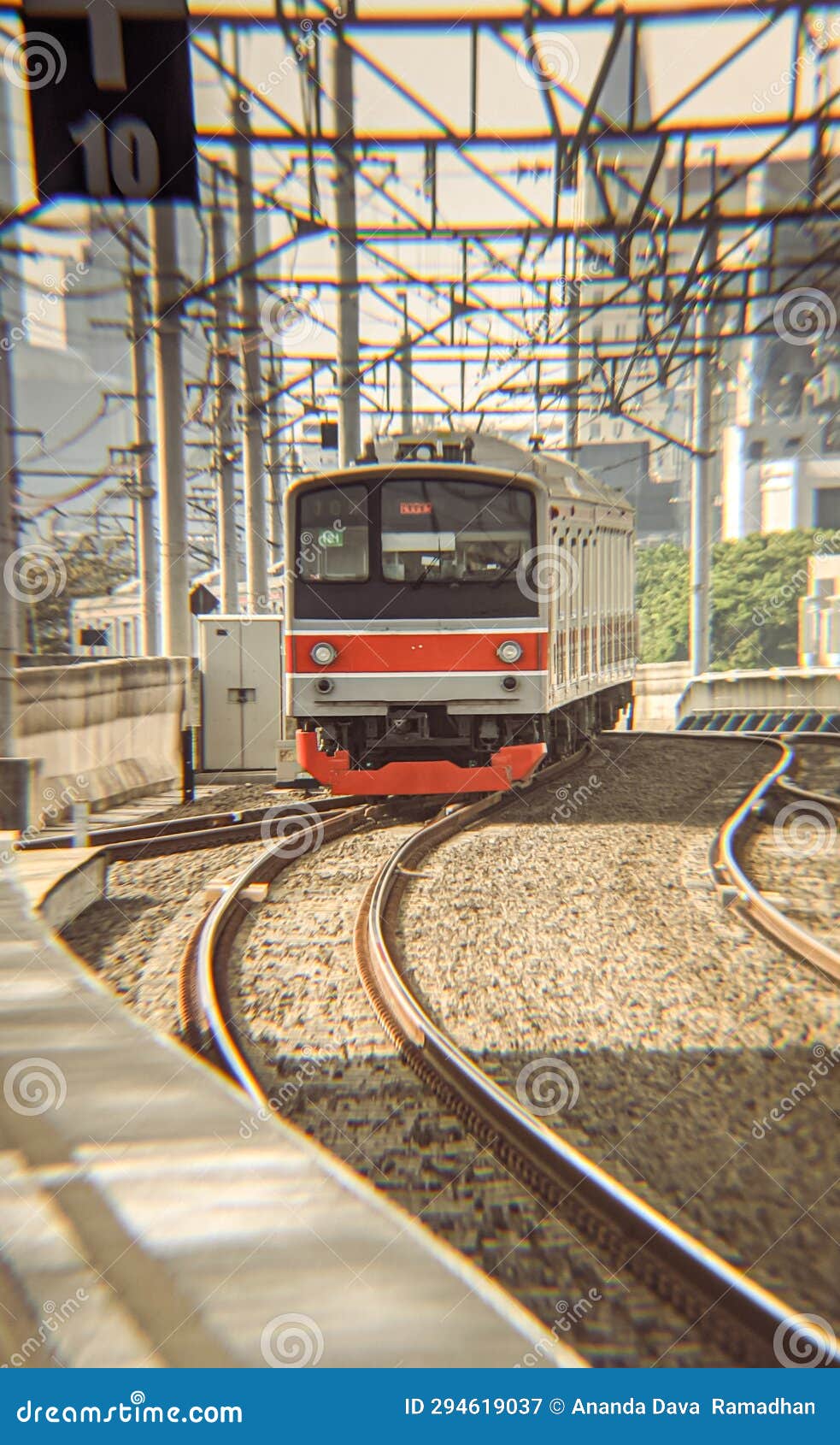 Commuter line stock image. Image of track, curved, train - 294619037