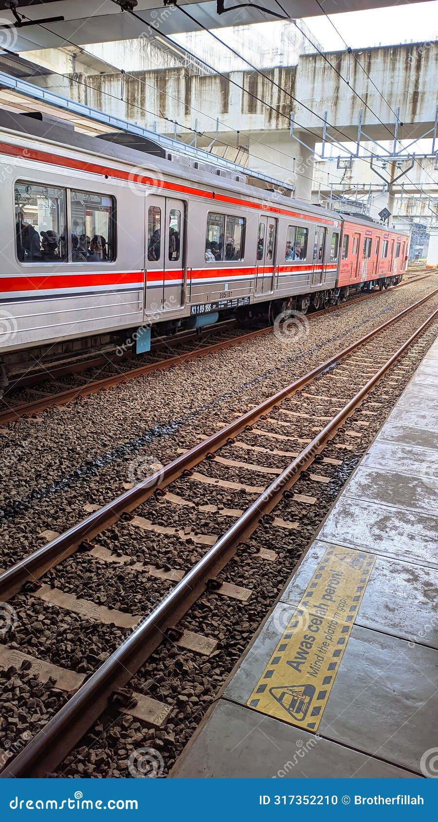 Commuter Line Transit in Manggarai Station Stock Photo - Image of ...