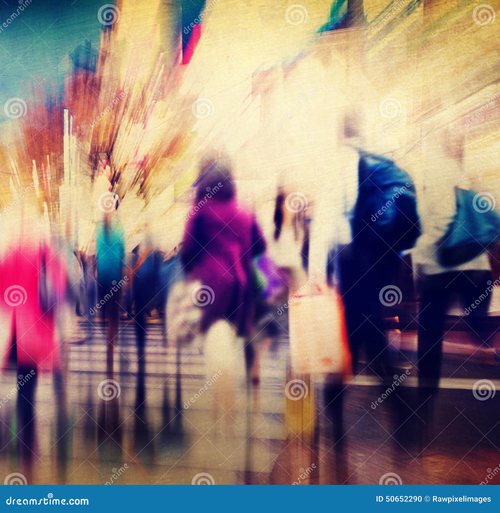 Commuter People Rush Hour Busy City Concept Stock Photo - Image of ...