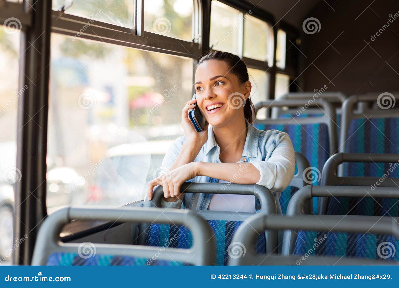 Commuter talking cell stock photo. Image of passenger - 42213244