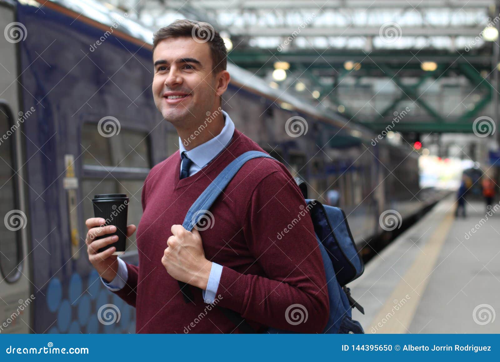 Commuter about To Jump into a Train Stock Photo - Image of commuting ...