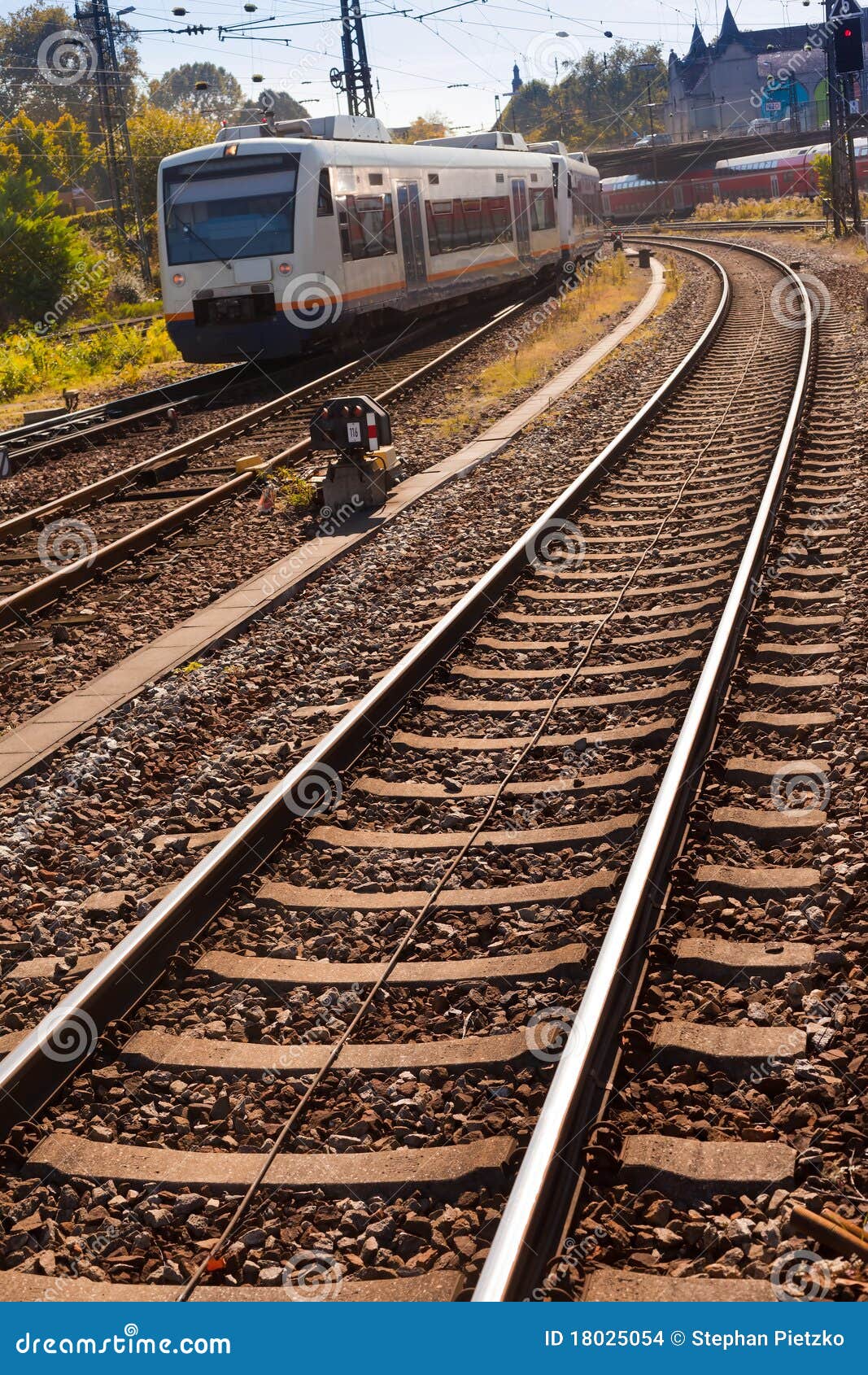 Commuter Train stock photo. Image of public, drive, german - 18025054