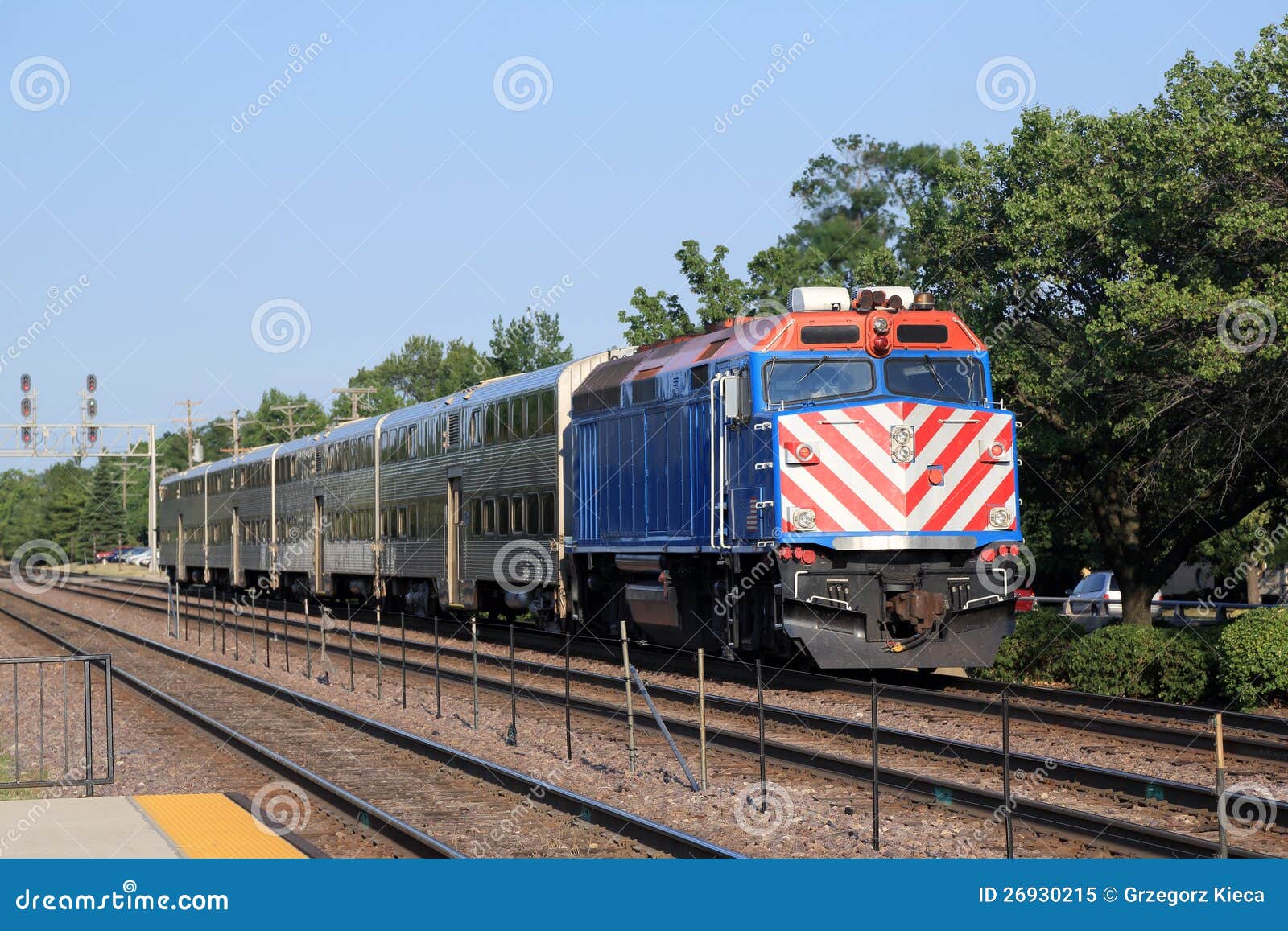 Commuter train stock image. Image of railroad, station - 26930215