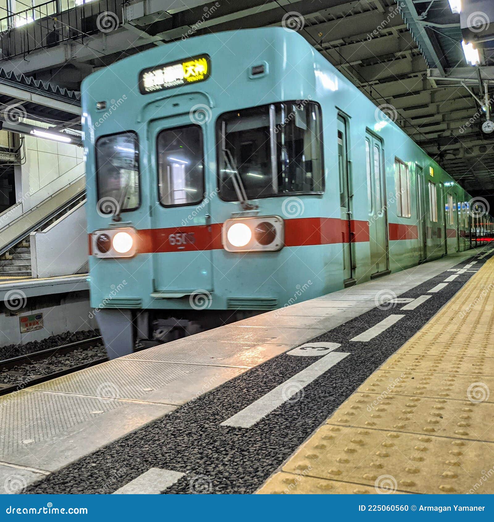 Commuter Train Approaching the Platform in Japan Stock Photo - Image of ...