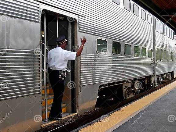 Commuter train conductor editorial stock image. Image of commute - 909629
