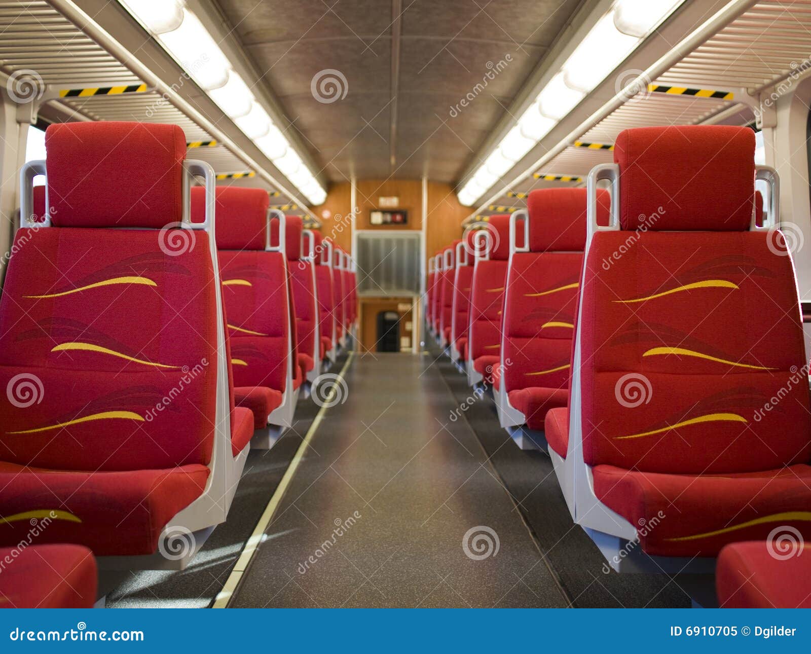 Commuter Train - Empty Passenger Car Stock Image - Image of vacant ...