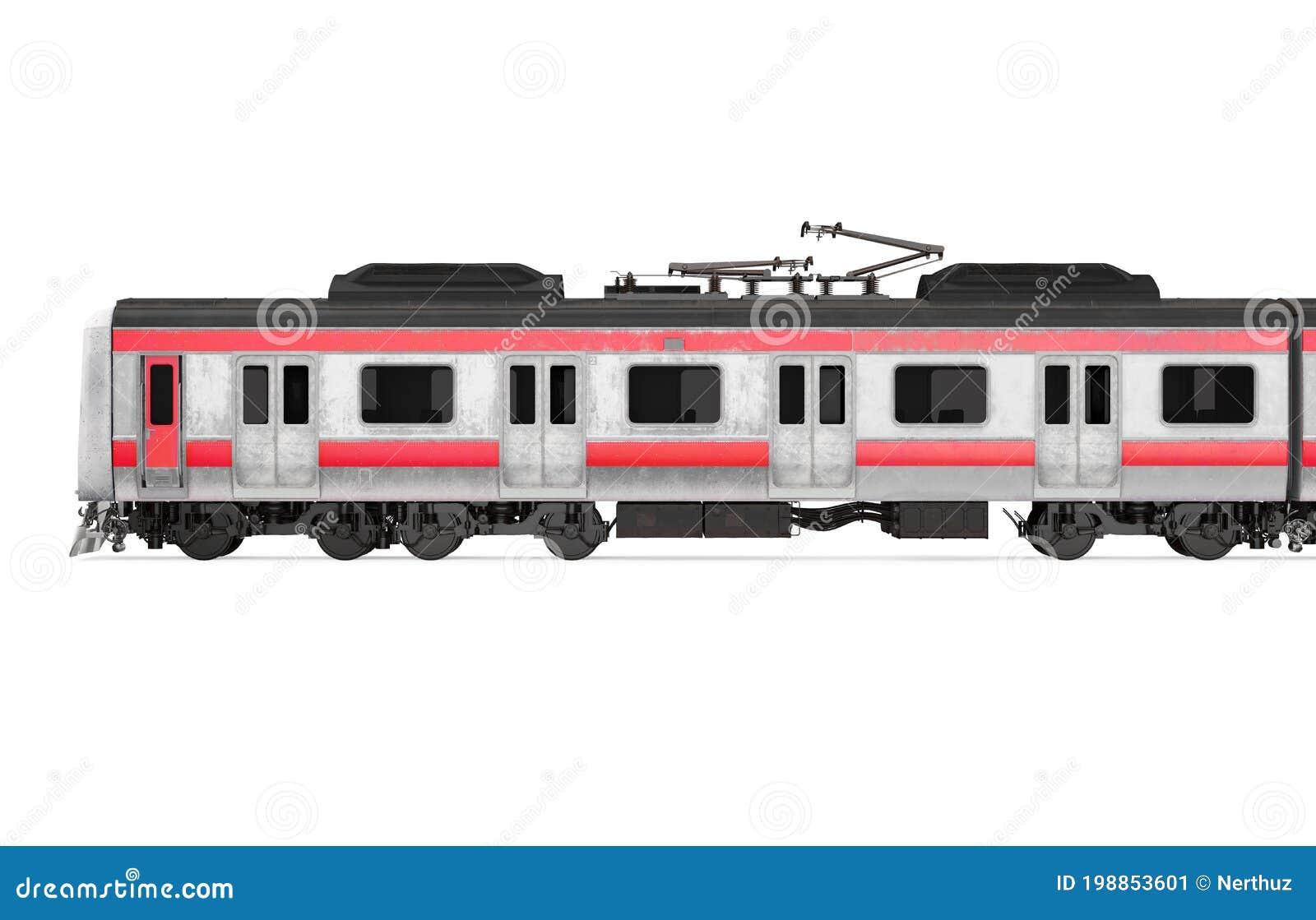 Commuter Train Isolated stock illustration. Illustration of train ...