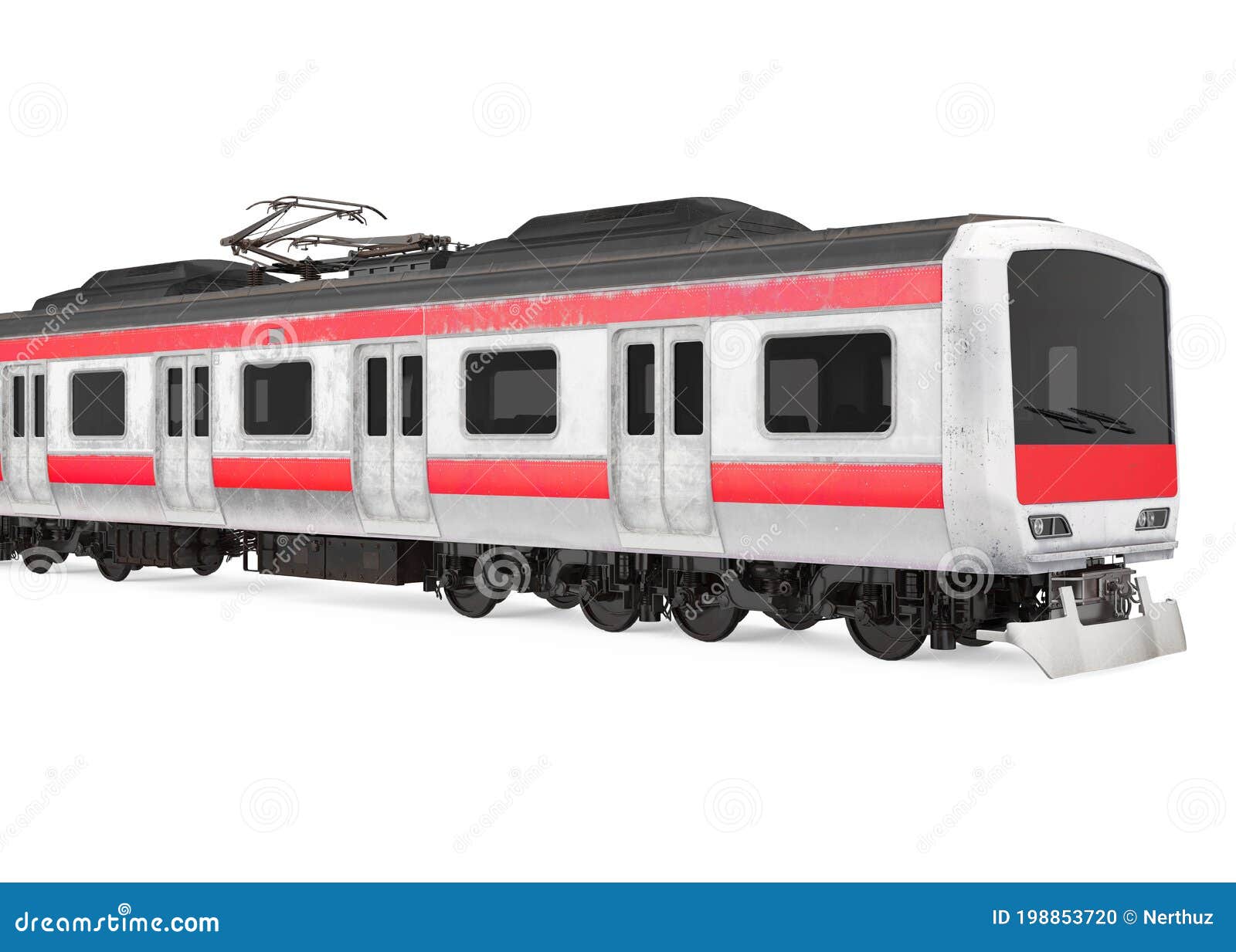 Commuter Train Isolated stock illustration. Illustration of public ...