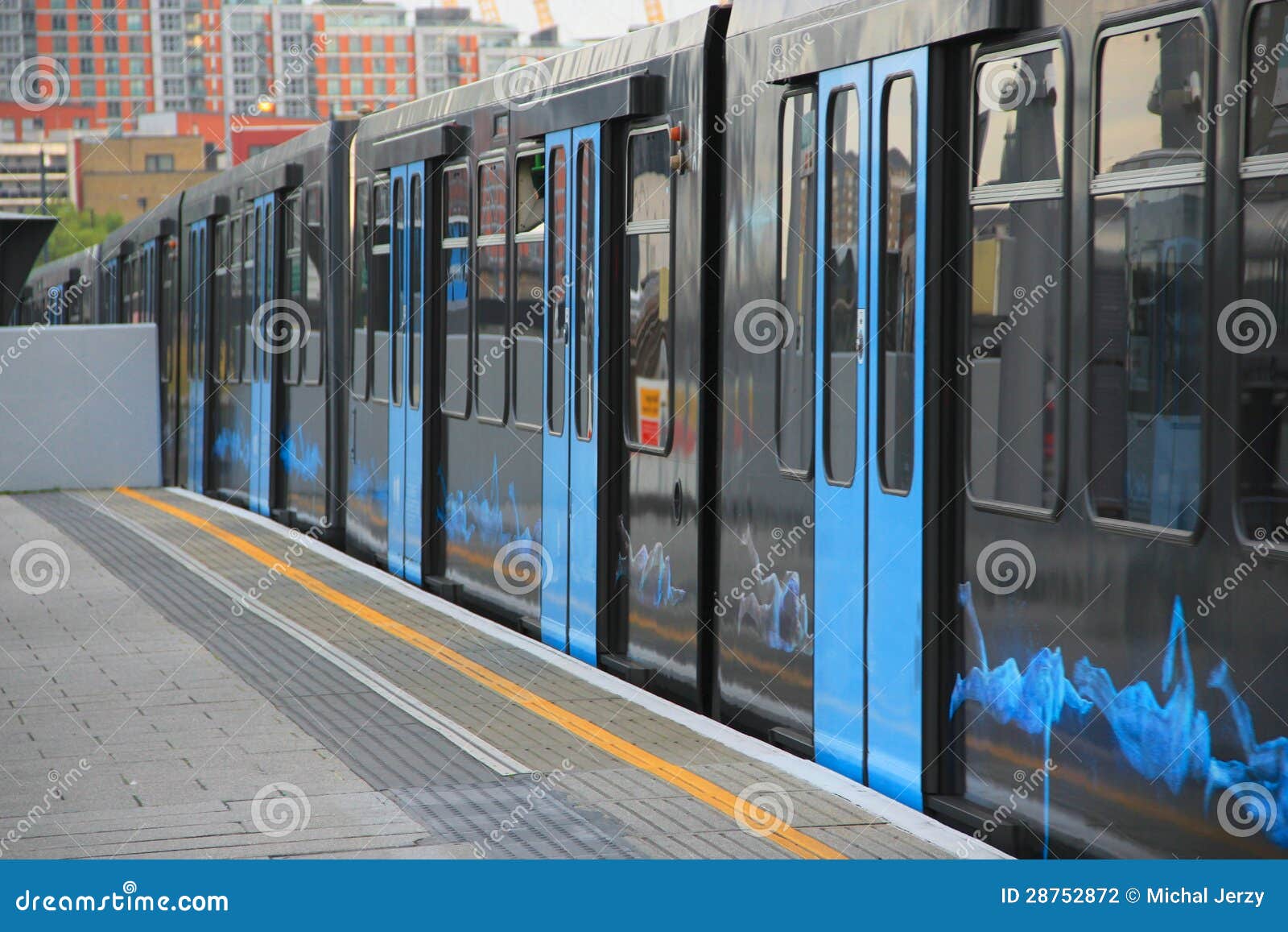 Commuter train in London stock photo. Image of subway - 28752872
