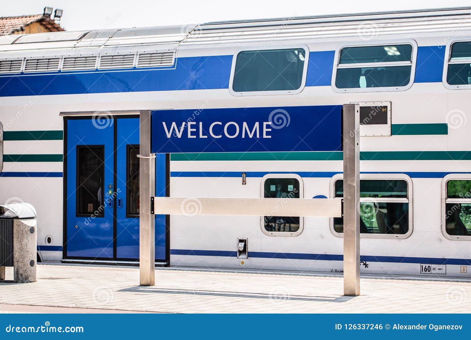 Commuter Train at the Platform Stock Photo - Image of white, europe ...