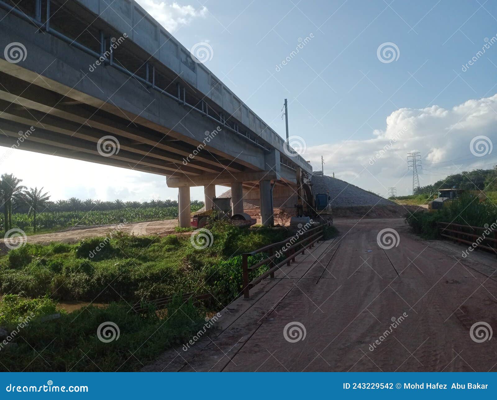 Commuter Train Rail Construction with No Train Passing by Stock Photo ...
