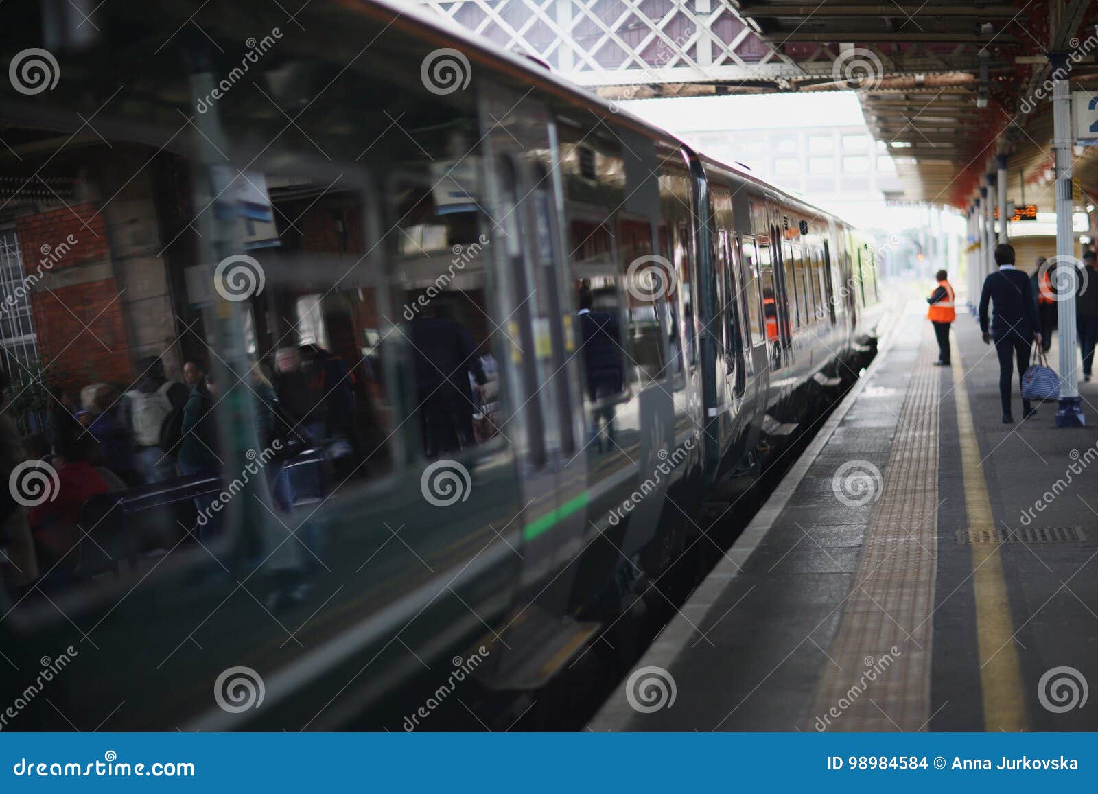 Train Standing On Siding On A Sunny Day In Summer. Railway Freight ...