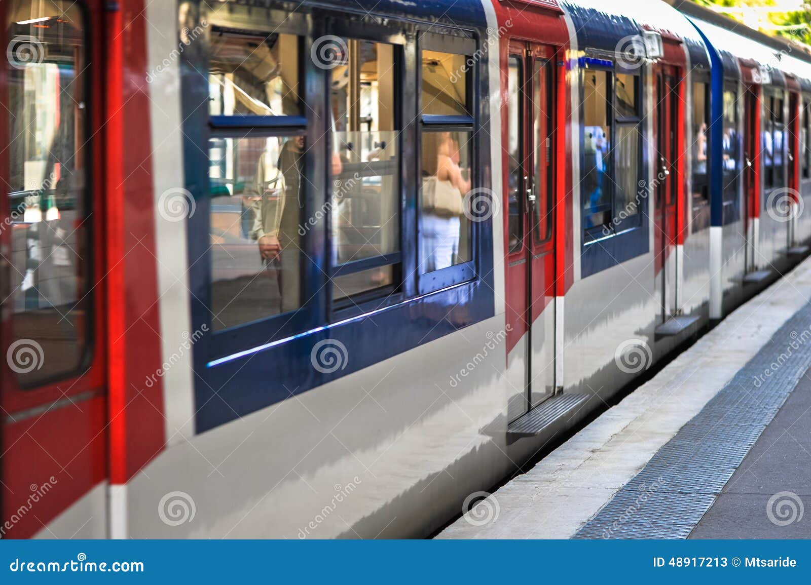 Commuter Train at Station Platform Stock Image - Image of france ...