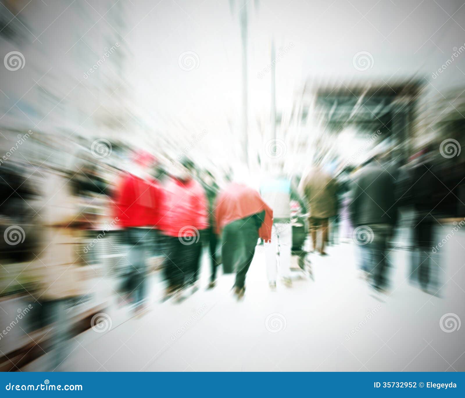 Commuters Crossing at Rush Hour Stock Photo - Image of commuting ...