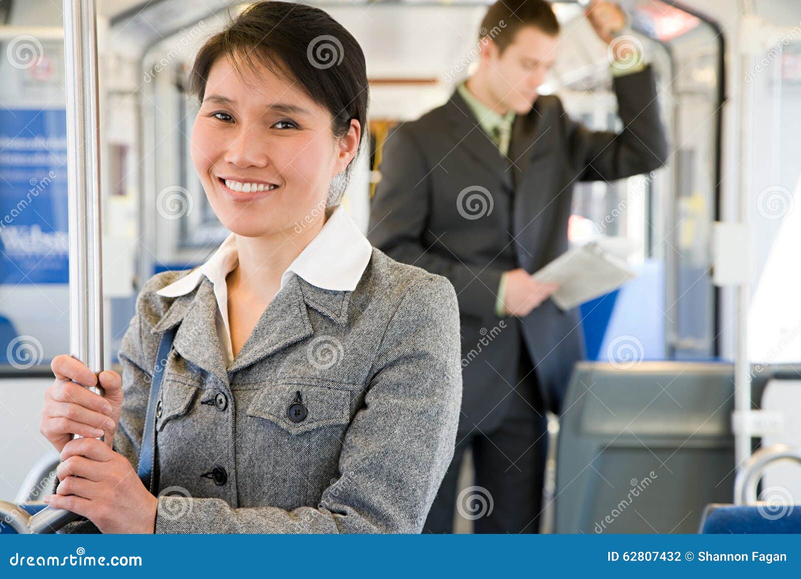 Commuters on light rail stock photo. Image of happiness - 62807432