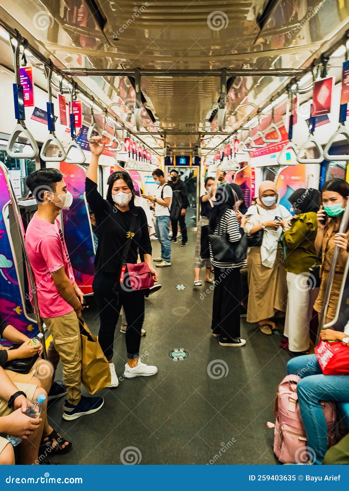 Commuters or Passengers Inside the MRT Editorial Image - Image of ...