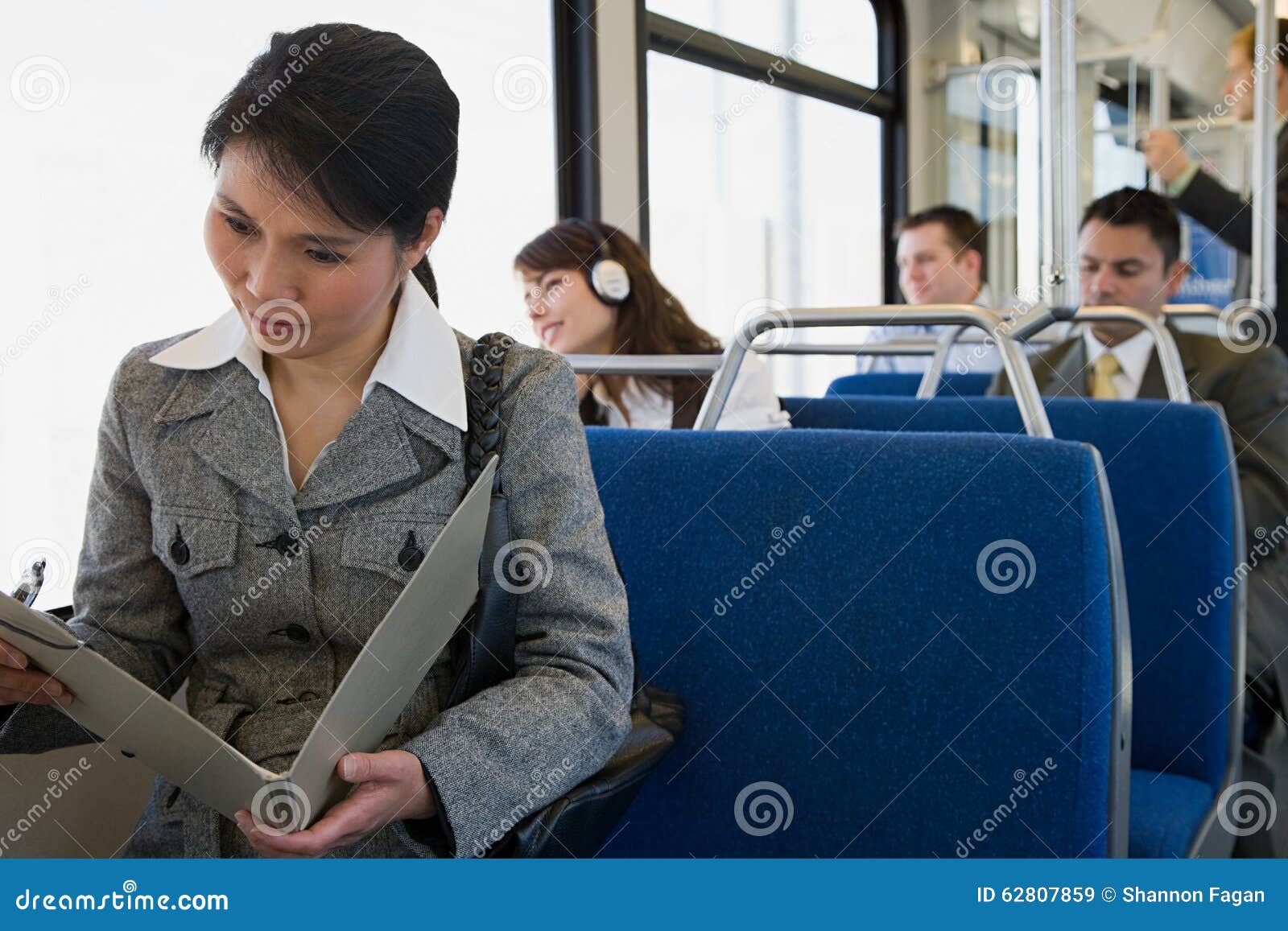 Commuters on train stock image. Image of commuting, caucasian - 62807859