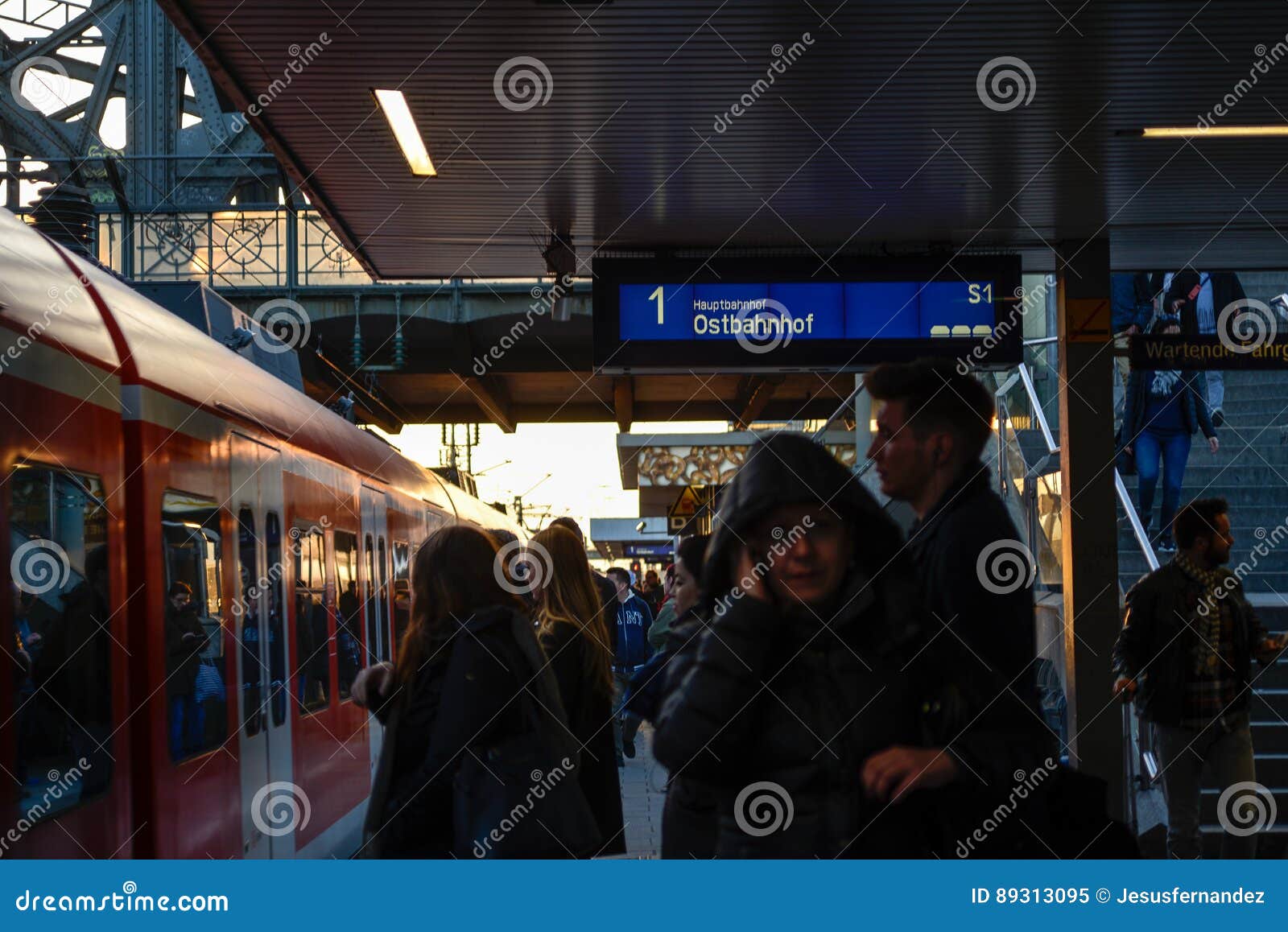 Commuters Wait for a Train To Stop before Boarding Editorial Image ...