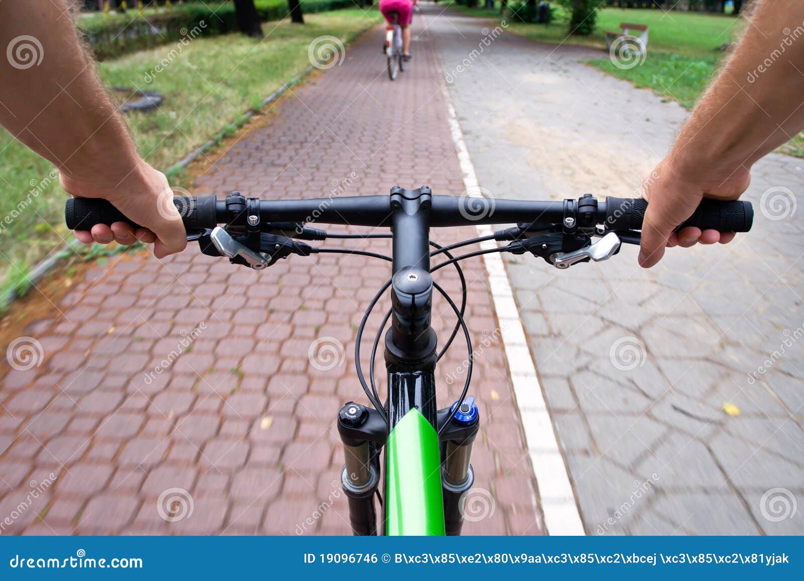 Commuting on bicycle path stock photo. Image of action - 19096746
