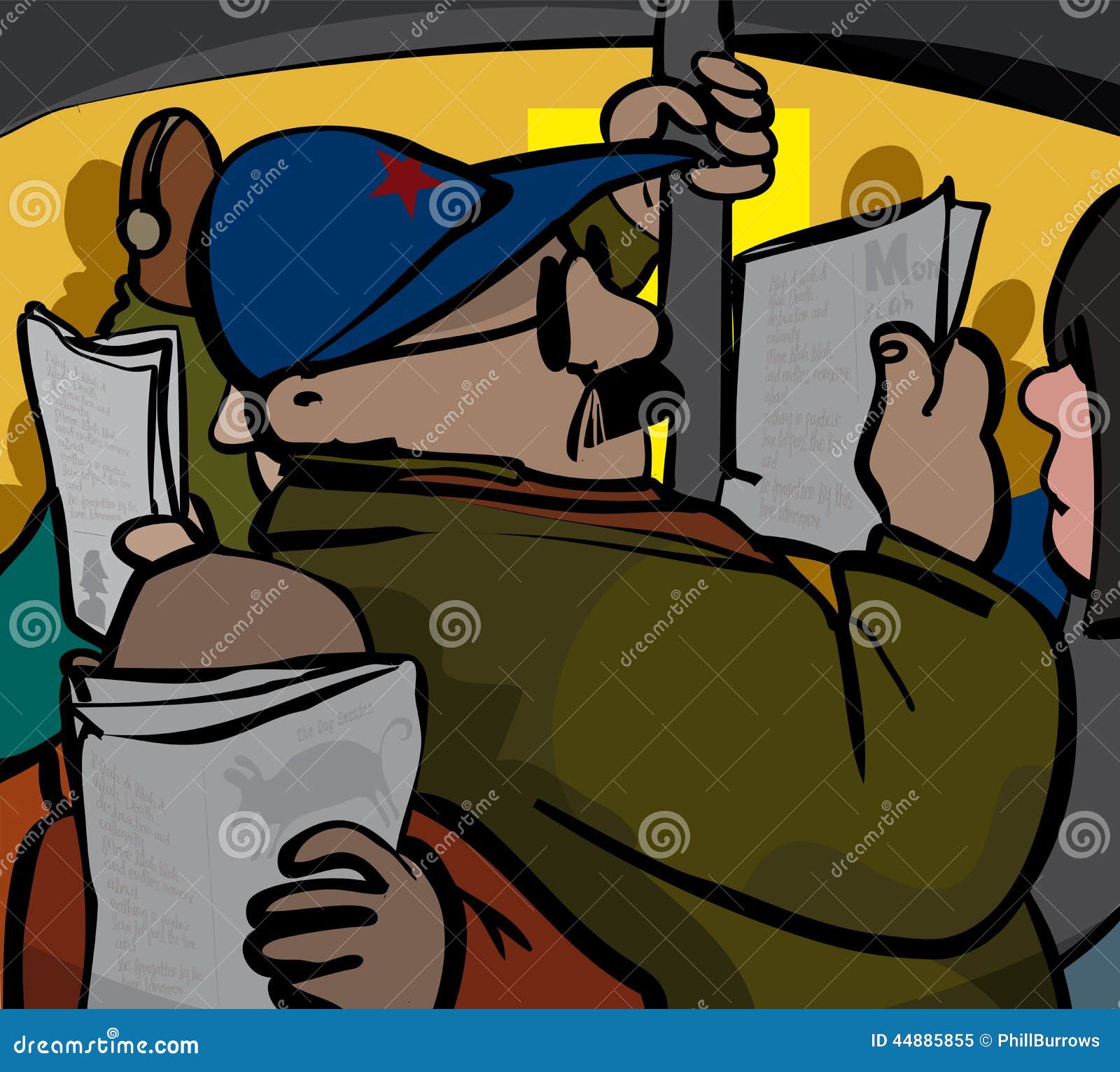 Commuting stock vector. Illustration of boring, dull - 44885855