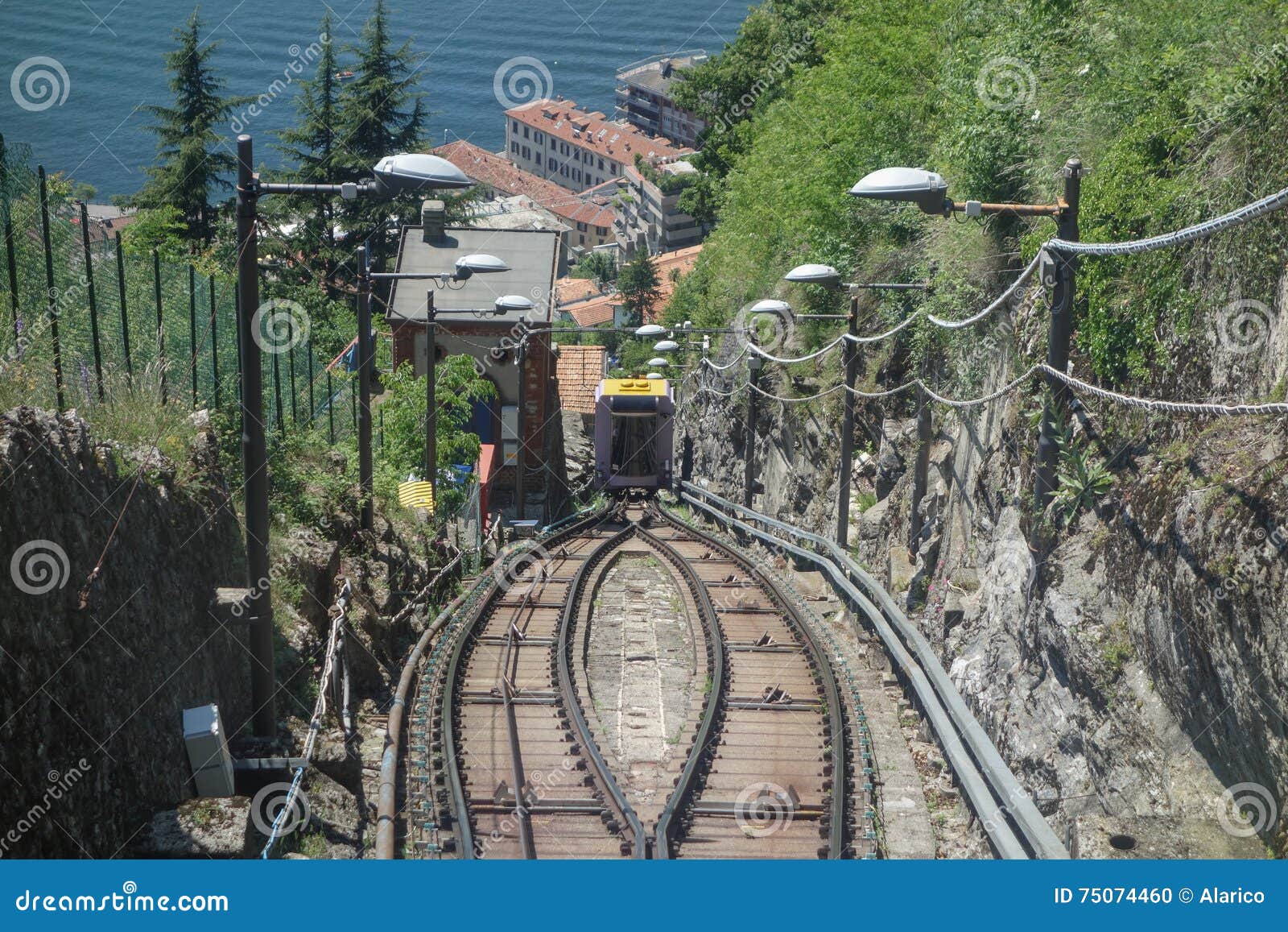 Como Brunate Funiculaire Dans Brunate Image éditorial - Image du europe ...