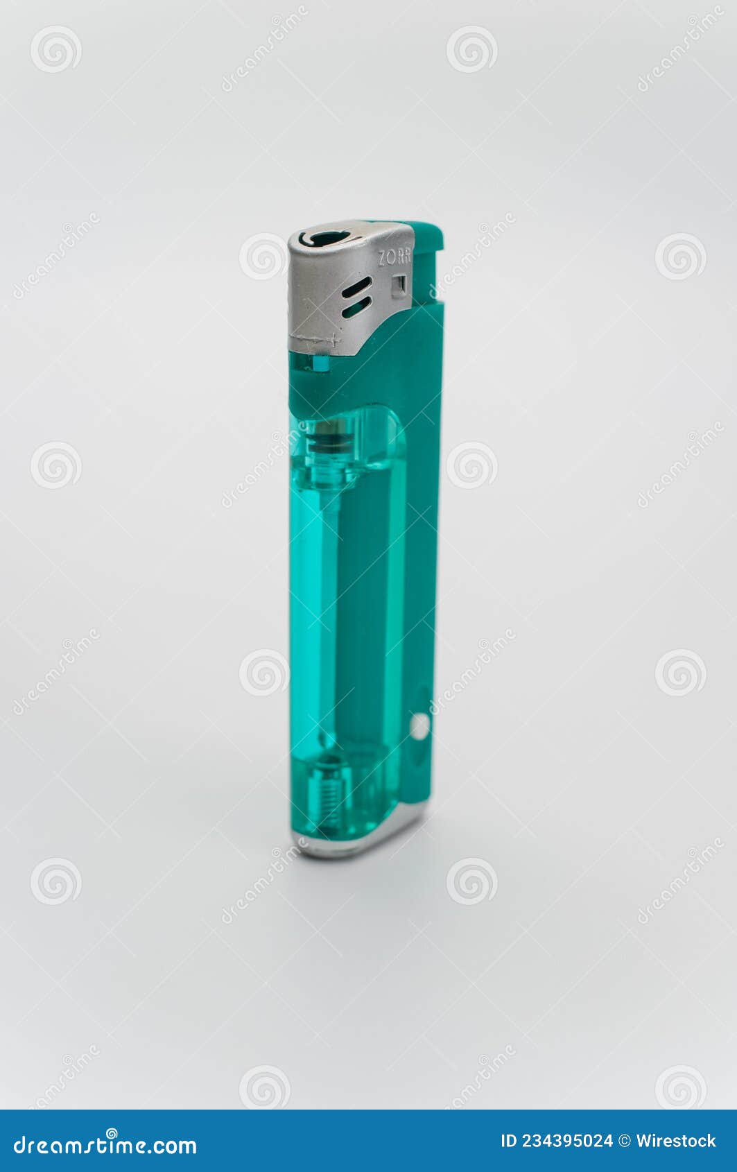 Disposable Gas Lighter Isolated on a White Background with Text ...