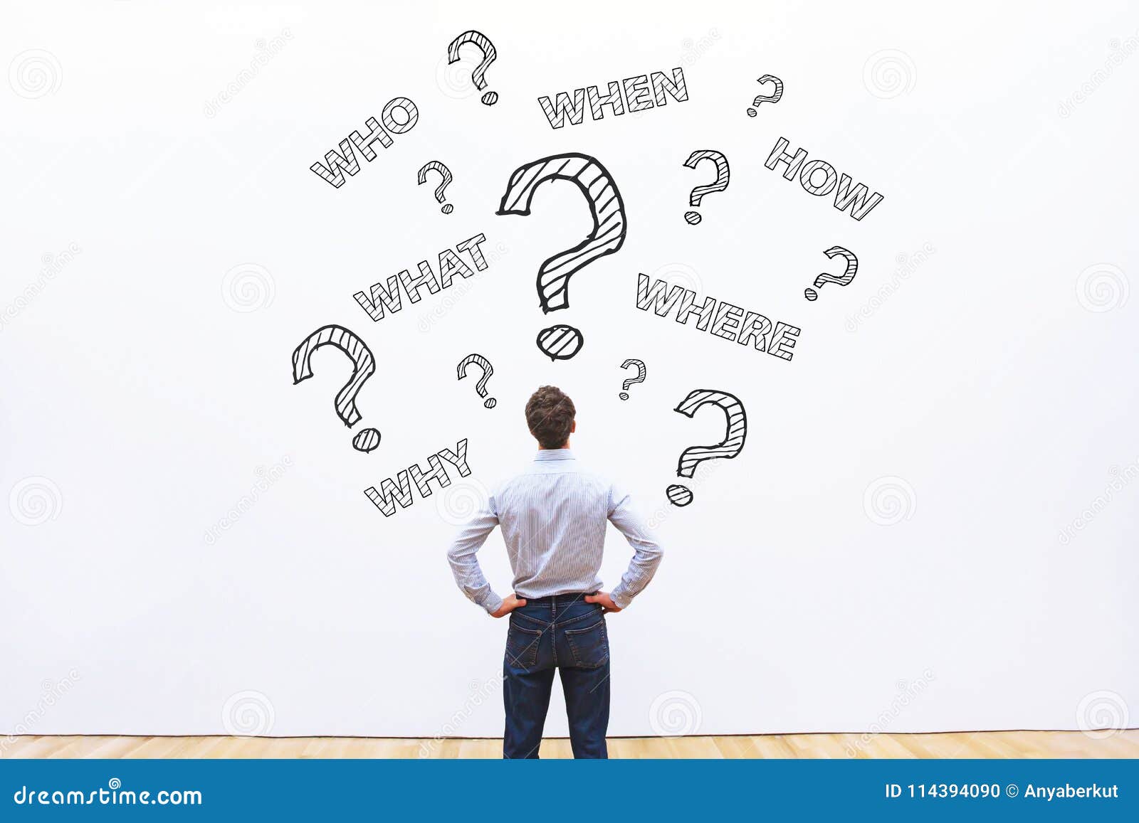 Como Onde Que Quando Quem Questiona Foto de Stock - Imagem de ...