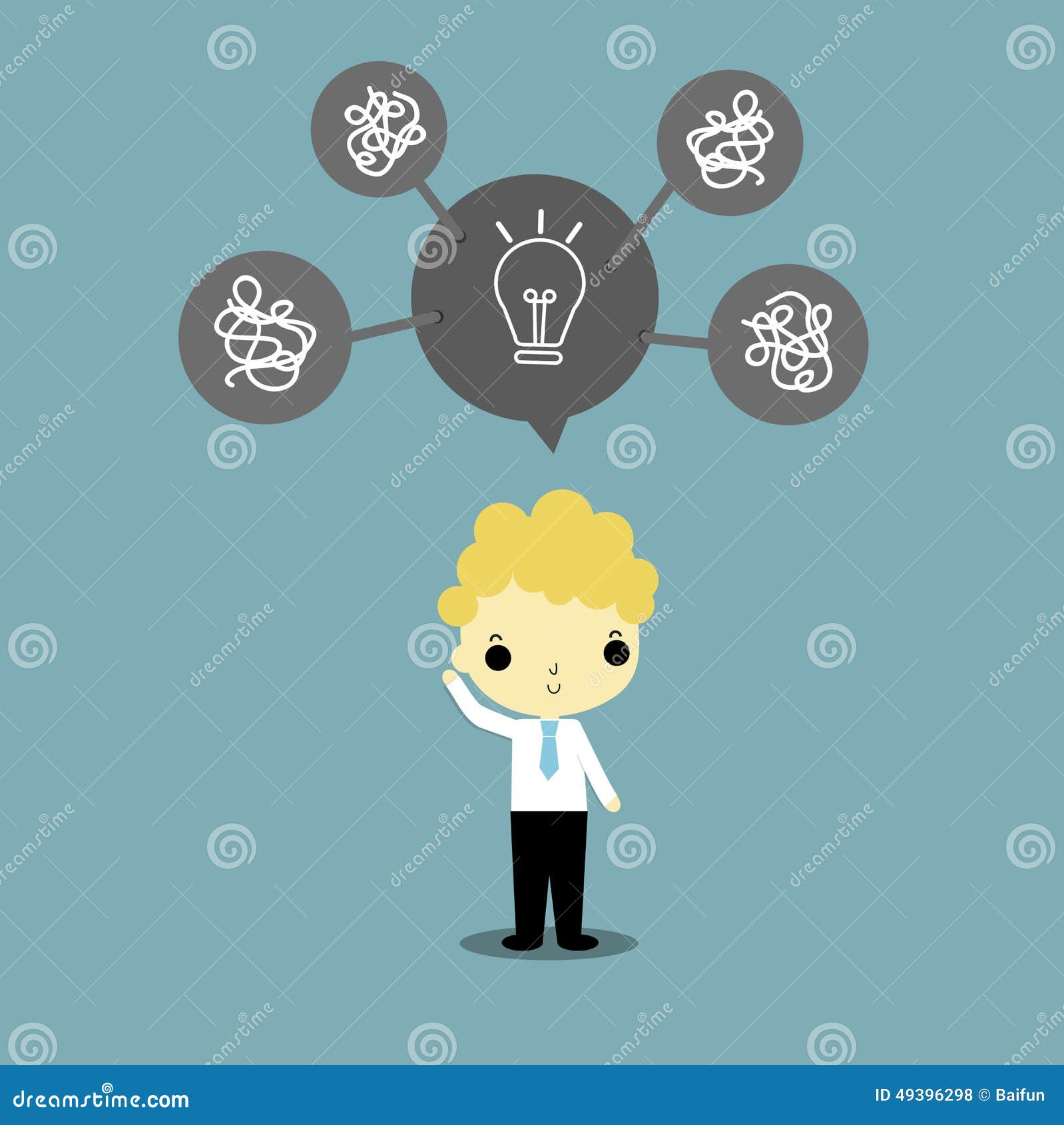 Como pensar ilustração do vetor. Ilustração de brilhante - 49396298