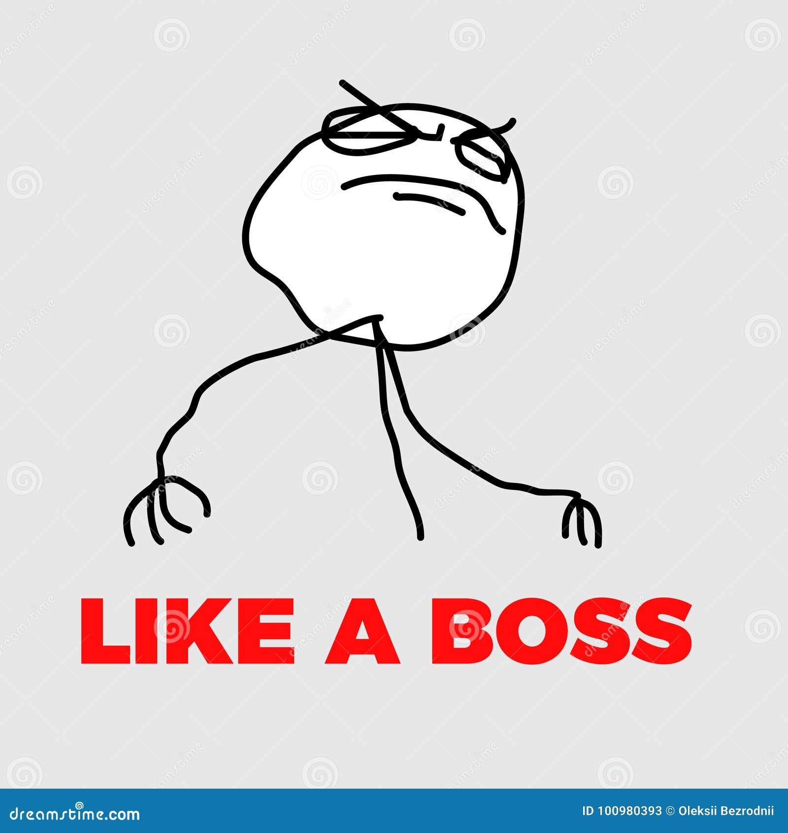 Como Um Vetor Do Meme Do Chefe Ilustração do Vetor - Ilustração de cara ...