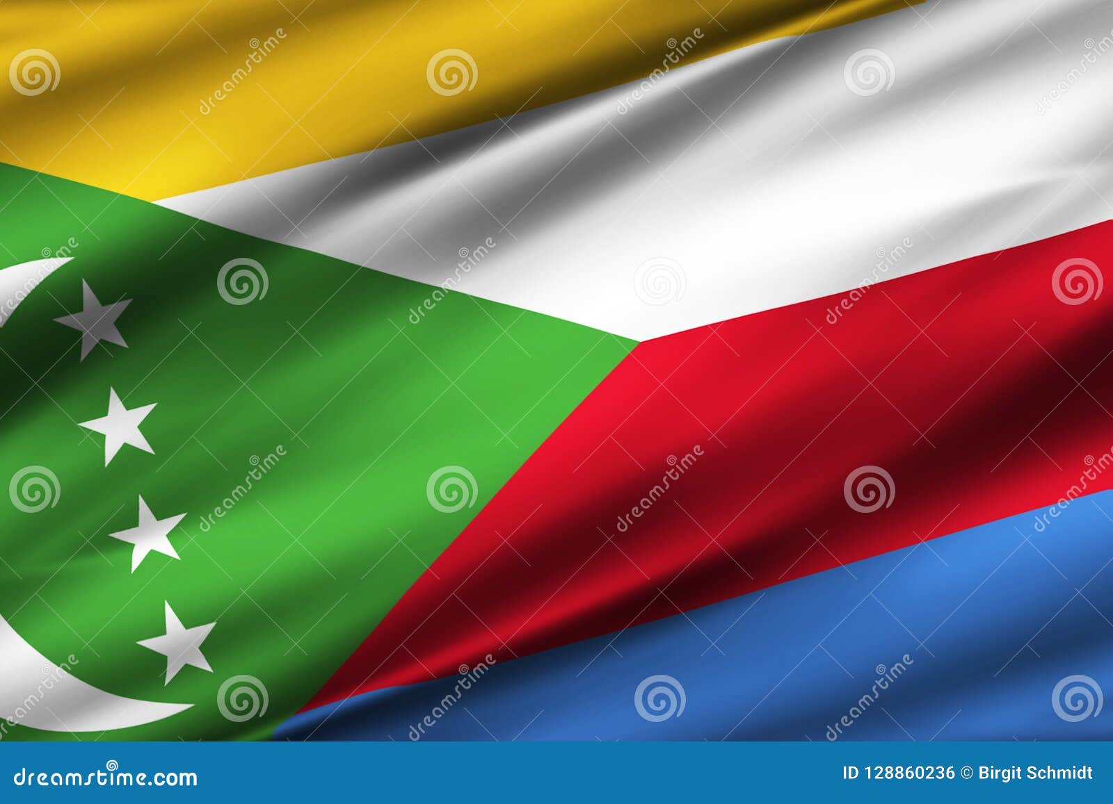Comores flag illustration stock illustration. Illustration of rippling ...