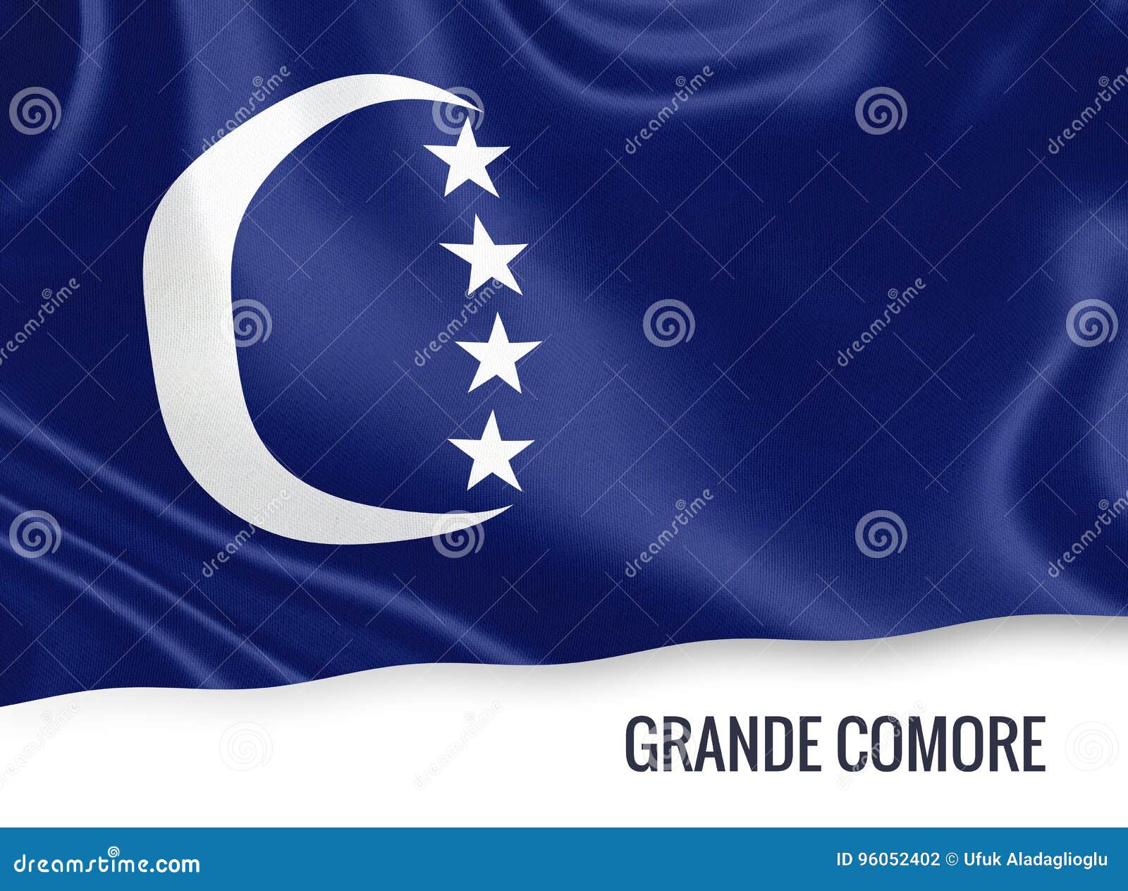 Comorian State Grande Comore Flag. Royalty-Free Stock Photography ...