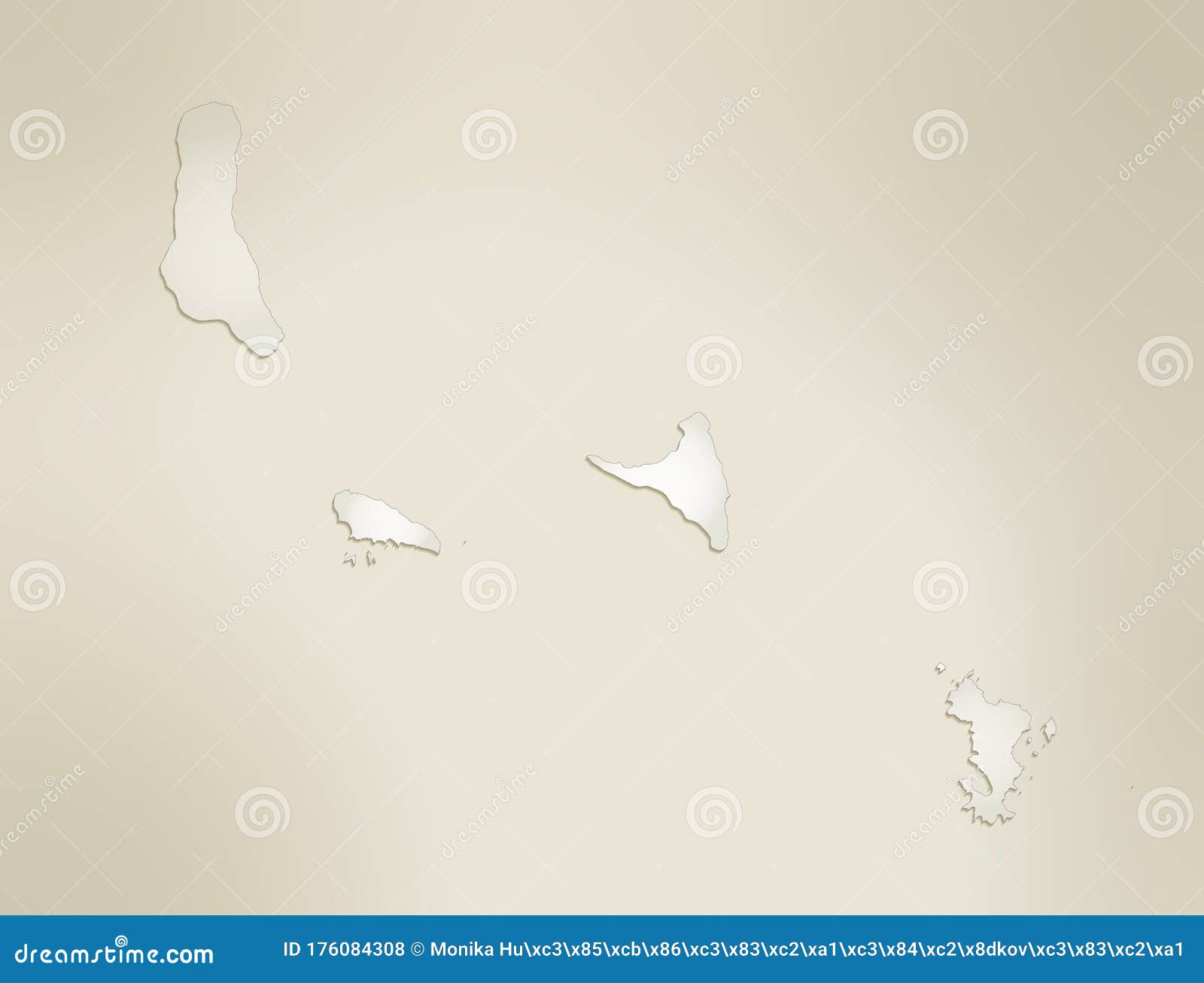 Blank Map Of Mayotte. High Quality Map Of Mayotte With Regions On ...