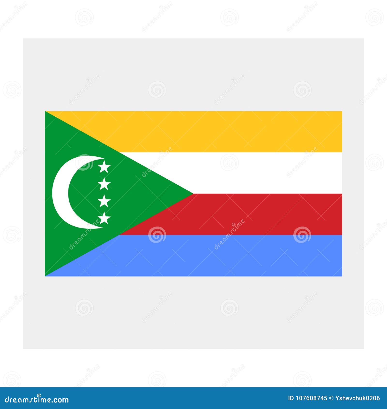 Comoros of Icon. Vector Illustration Stock Vector - Illustration of ...