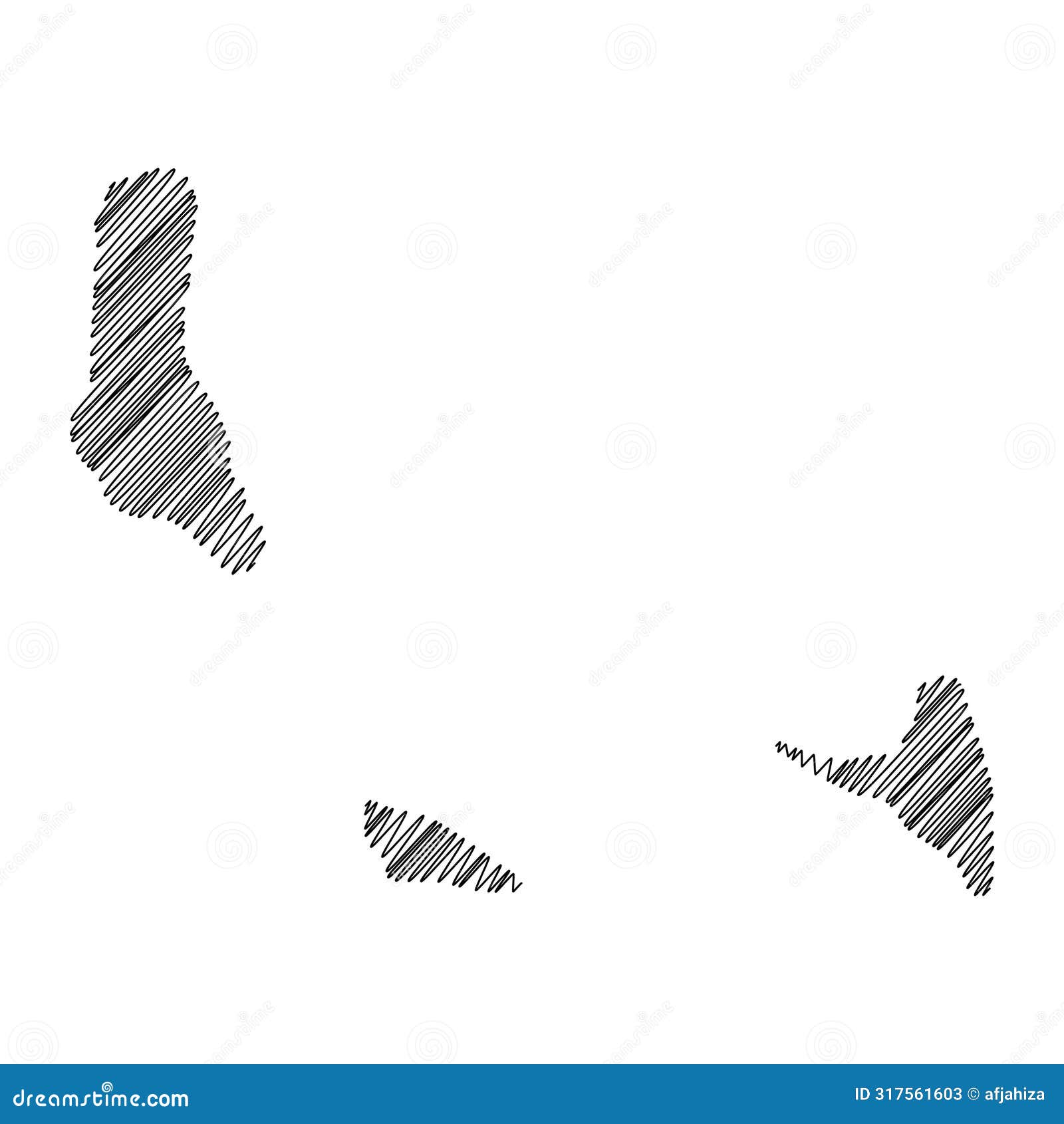 Comoros Thread Map Line Vector Illustration Stock Illustration ...