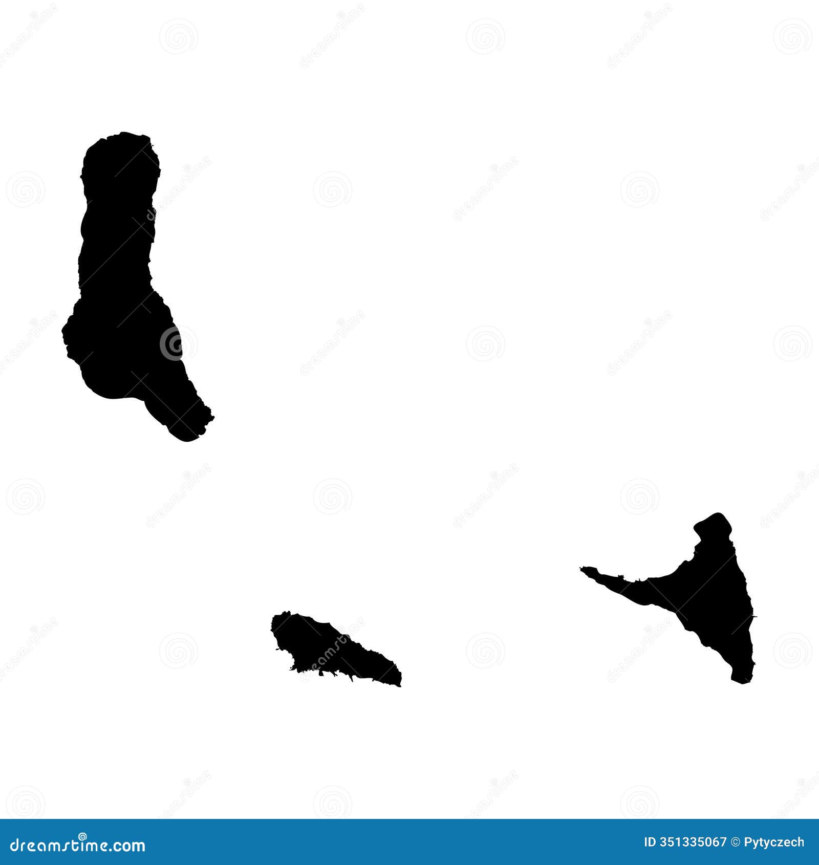 Comoros Vector Map Silhouette Stock Vector - Illustration of ...