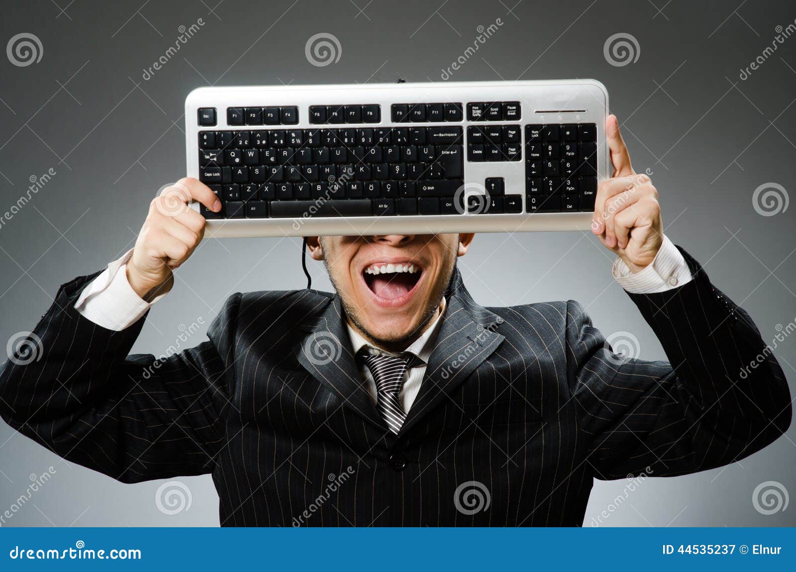 Comouter Geek with Computer Stock Image - Image of business, looking ...