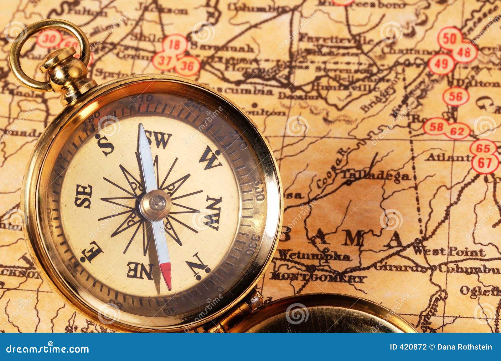Compás foto de archivo. Imagen de retro, magnético, vendimia - 420872
