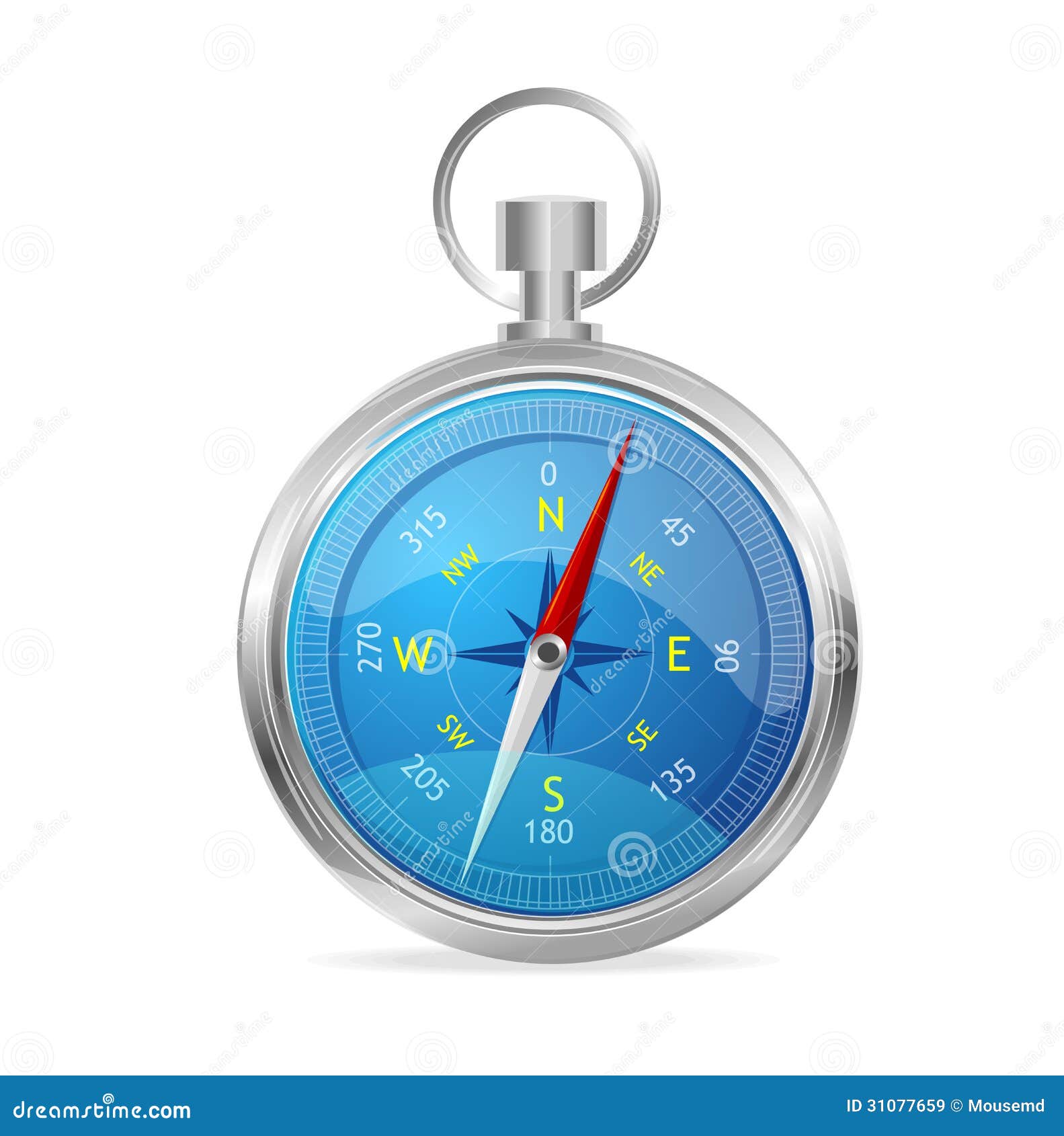 Compás Azul Con El Windrose. Ejemplo Del Vector. Ilustración del Vector ...