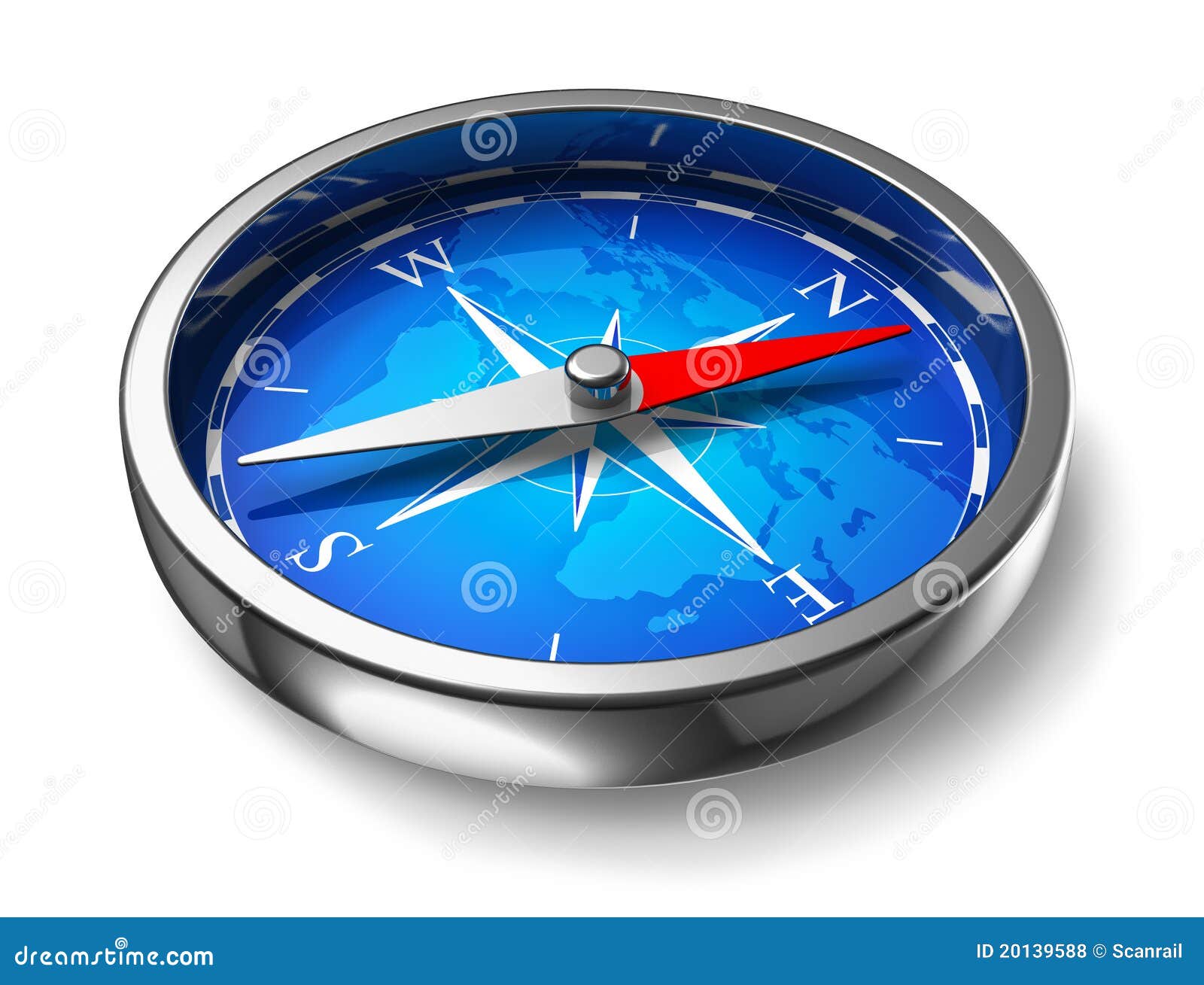 Compás azul del metal stock de ilustración. Ilustración de ...