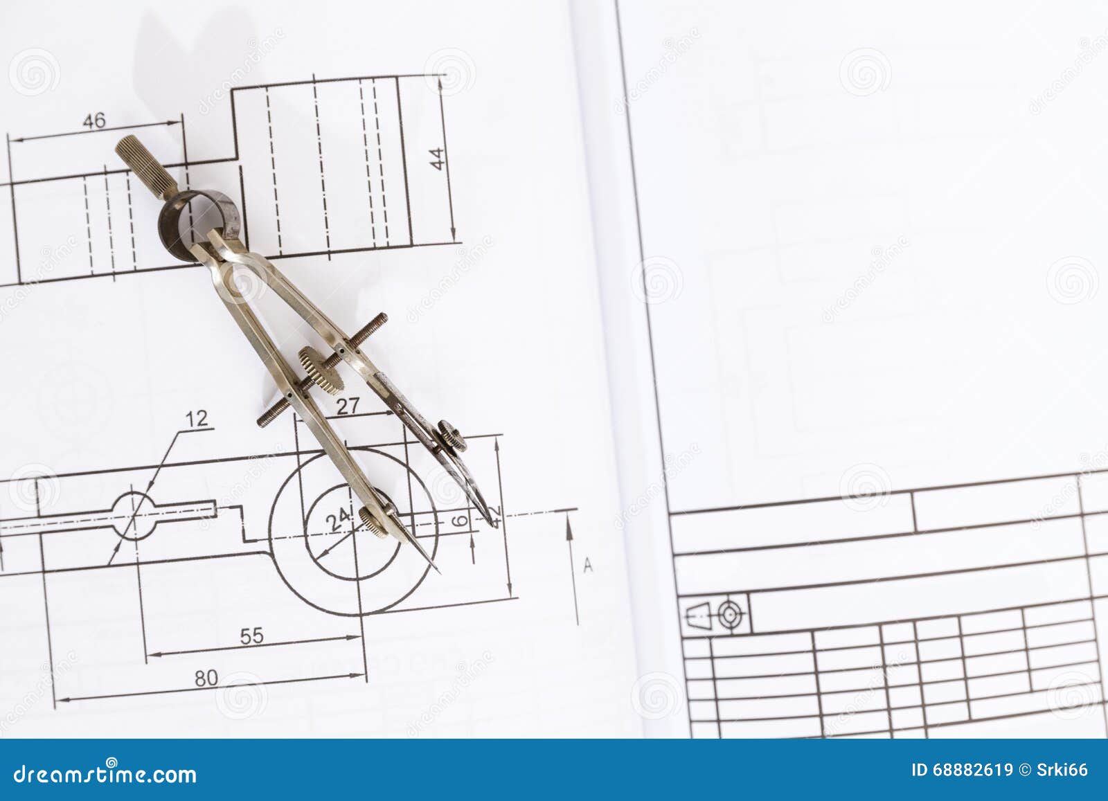 Compás de dibujo técnico imagen de archivo. Imagen de ingeniero - 68882619
