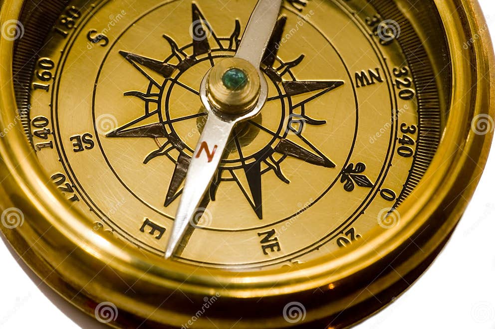 Compás Del Oro Del Viejo Estilo Imagen de archivo - Imagen de ...