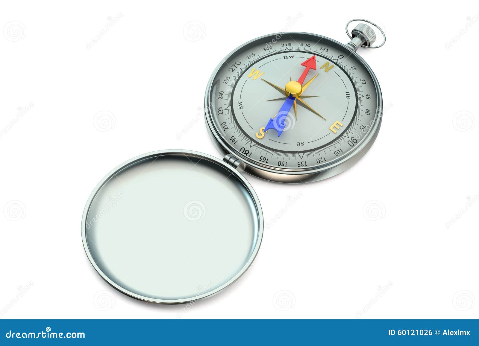 Compás magnético stock de ilustración. Ilustración de cardenal - 60121026