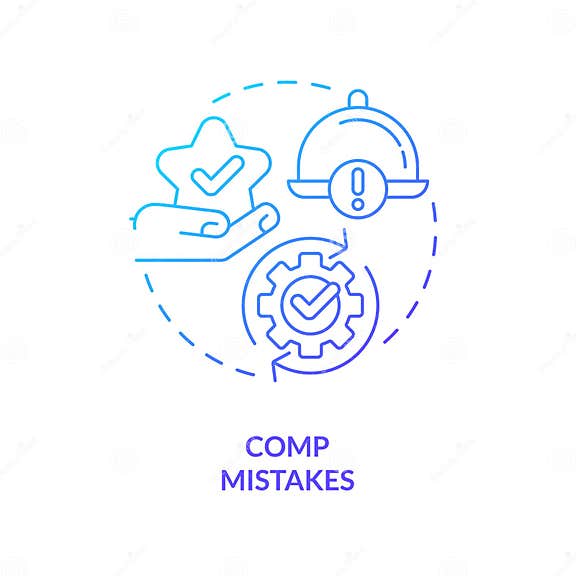 Comp Mistakes Blue Gradient Concept Icon Stock Vector - Illustration of ...