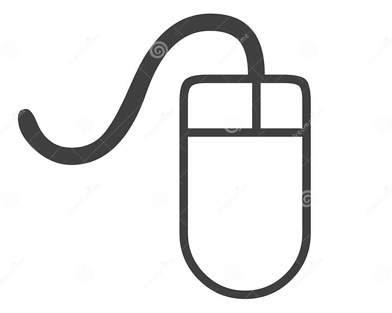 Comp mouse symbol stock illustration. Illustration of wire - 7622026