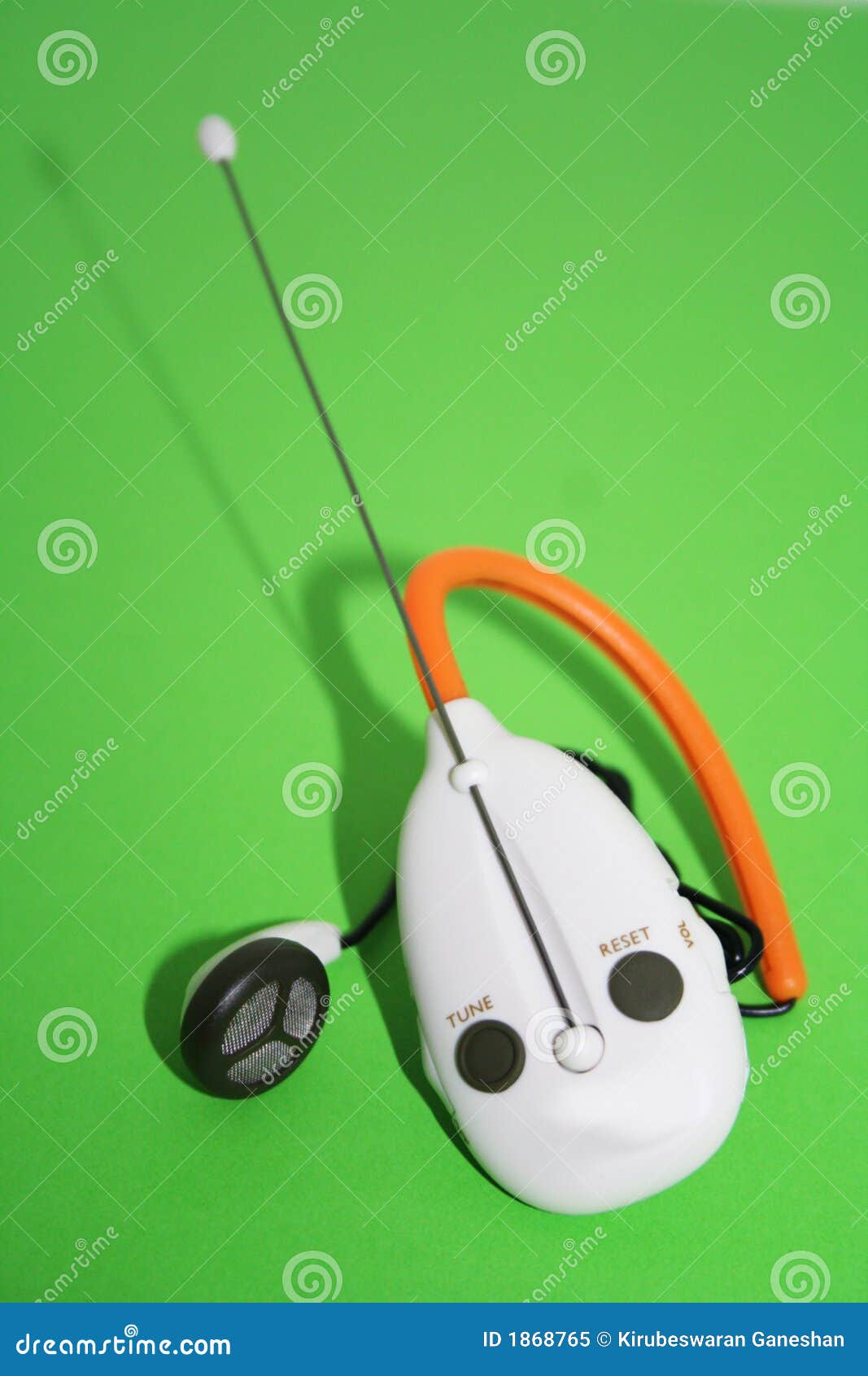 Compact Analog AM/FM Radio - 2 Position Volume Control Picture. Image ...