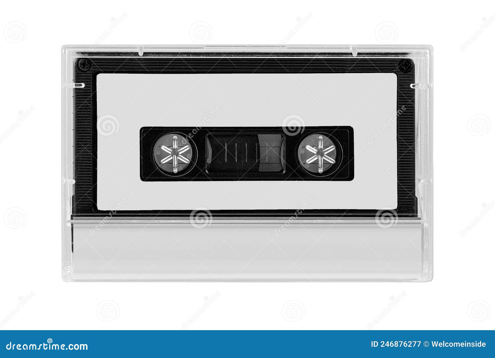Compact Audio Cassette Label Package Isolated. Blank View Compact Audio ...