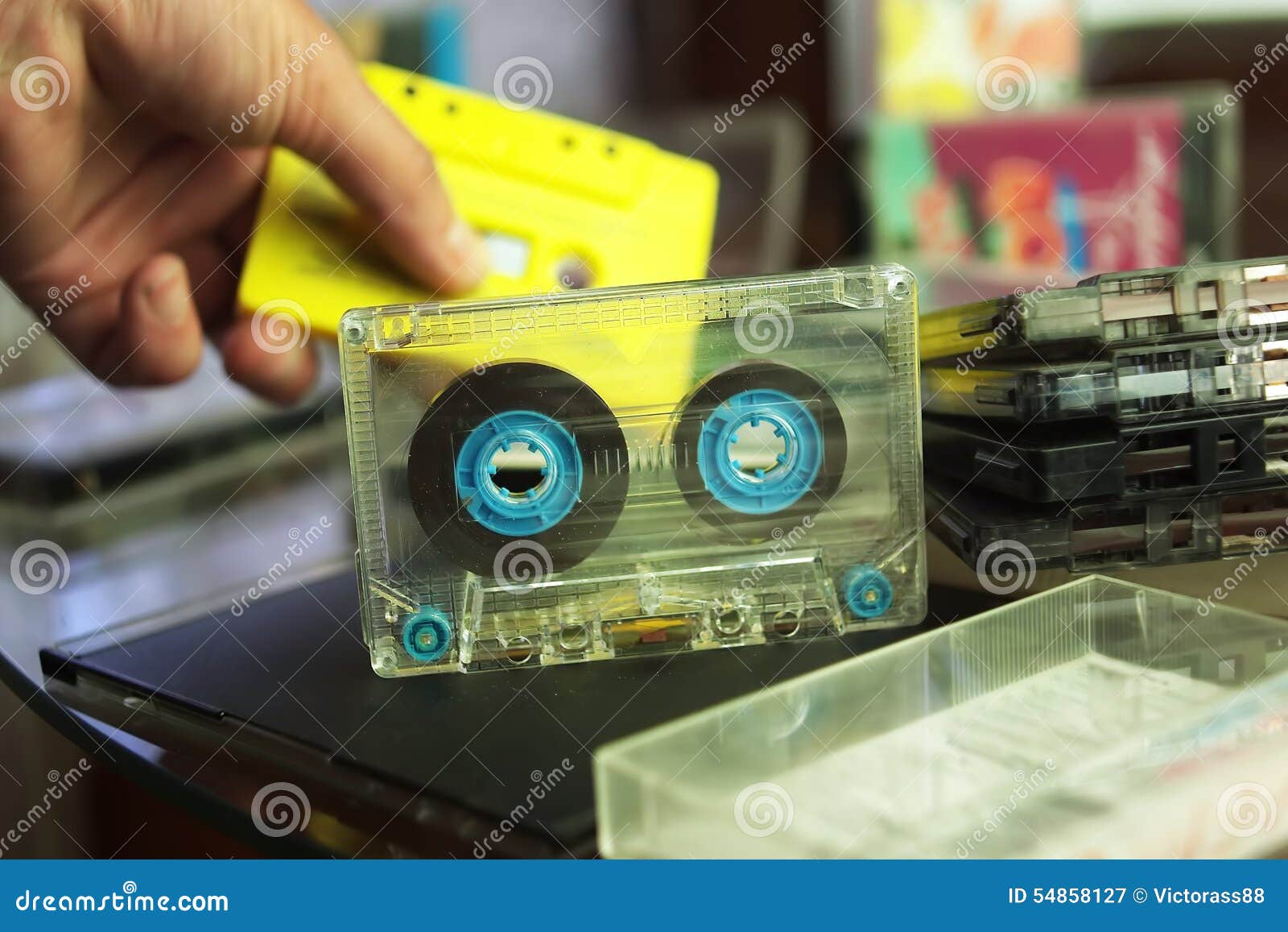 Compact Audio Cassettes stock image. Image of indoor - 54858127