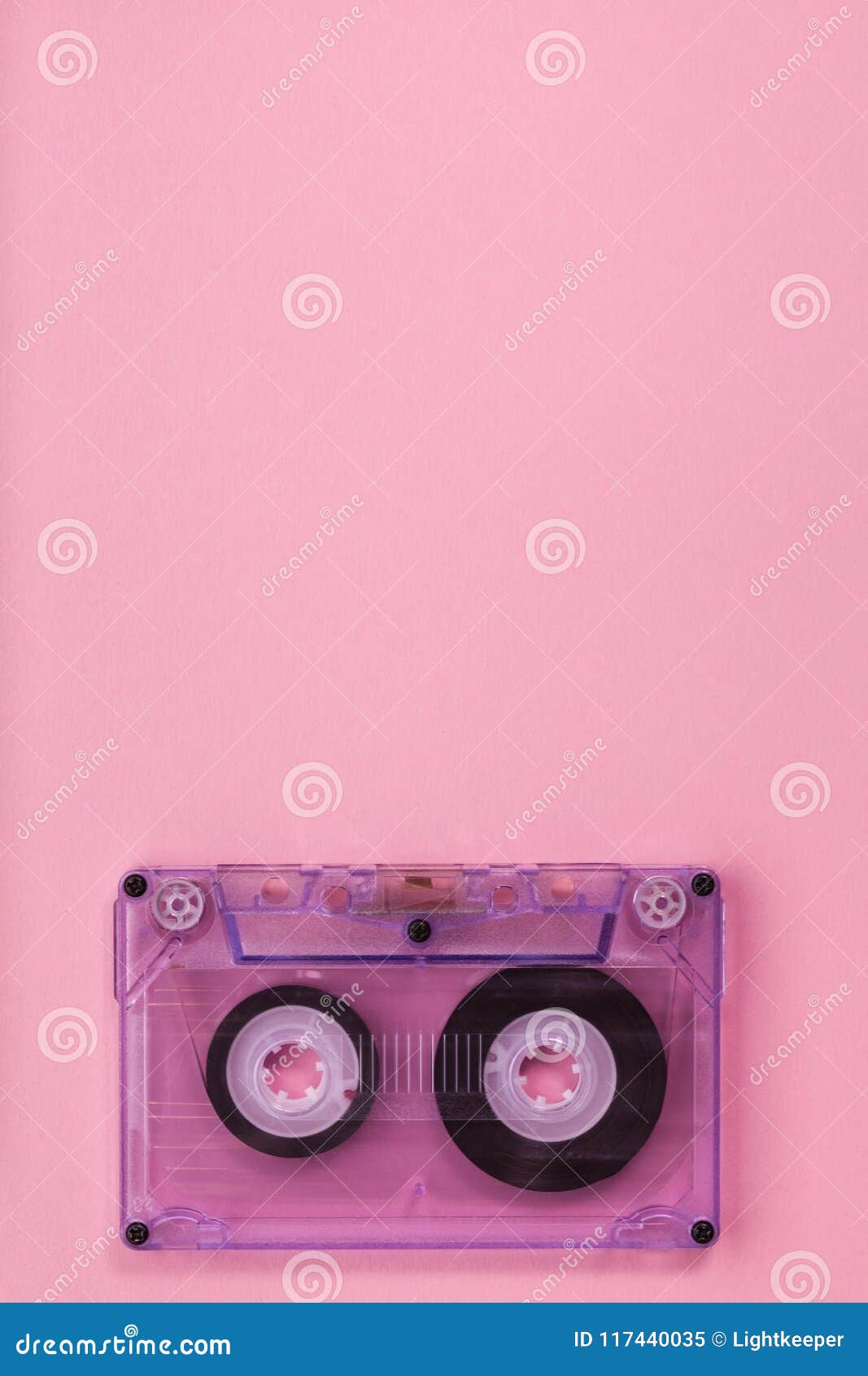 Compact Audio Tape Cassette on Pink Background Stock Image - Image of ...